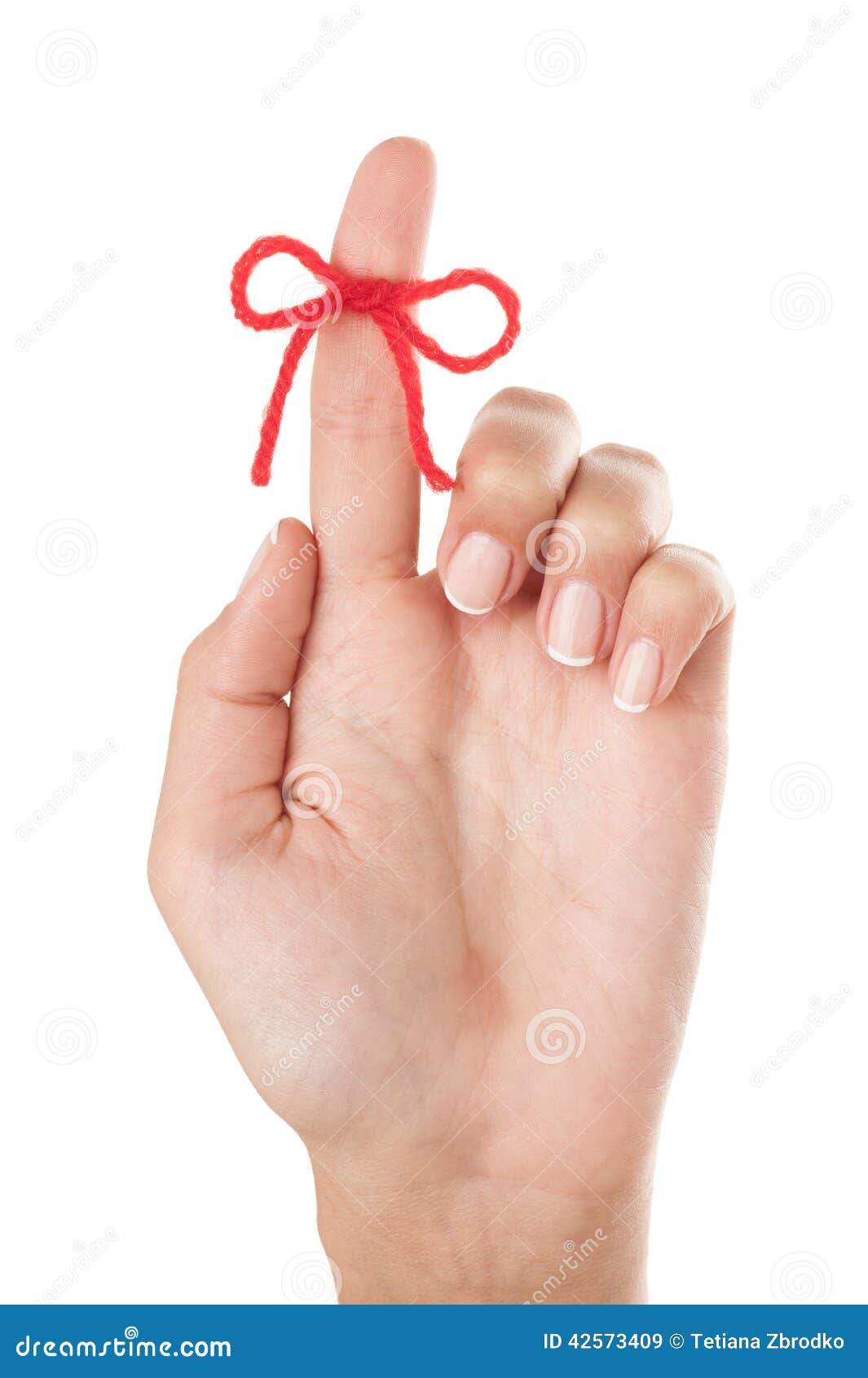 Bow on finger stock image. Image of concept, memories - 42573409