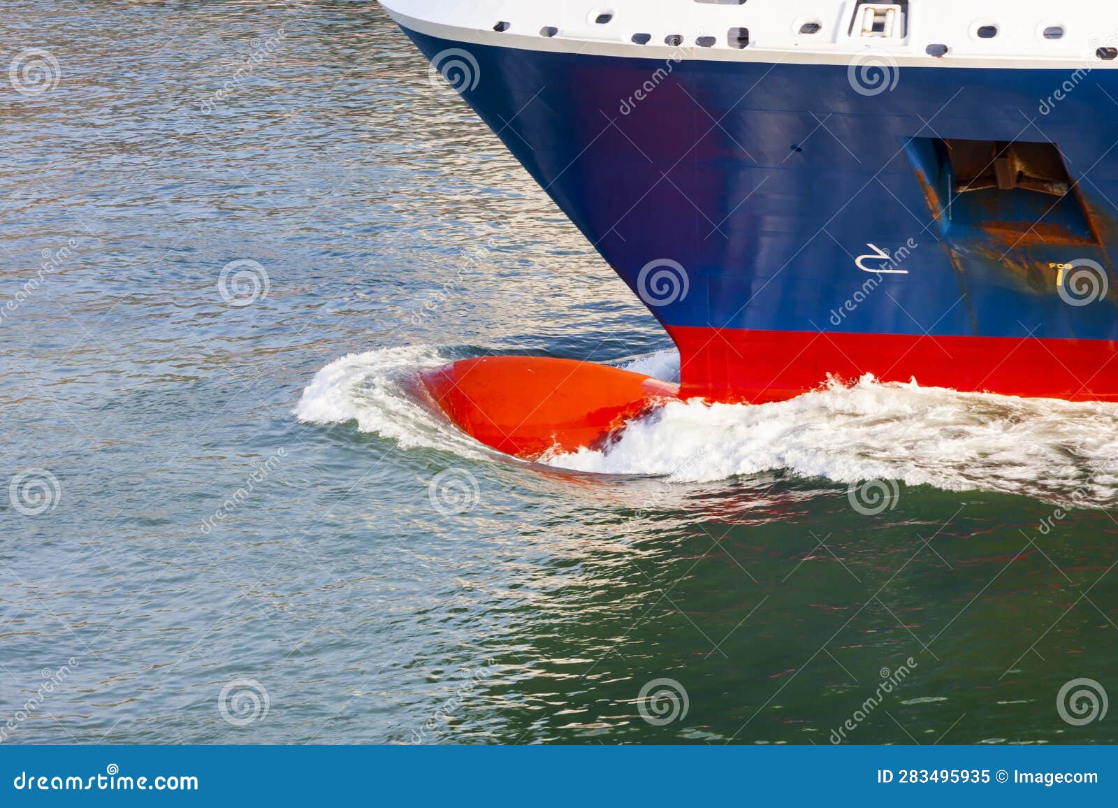 Bow of a freight vessel editorial image. Image of trip - 283495935