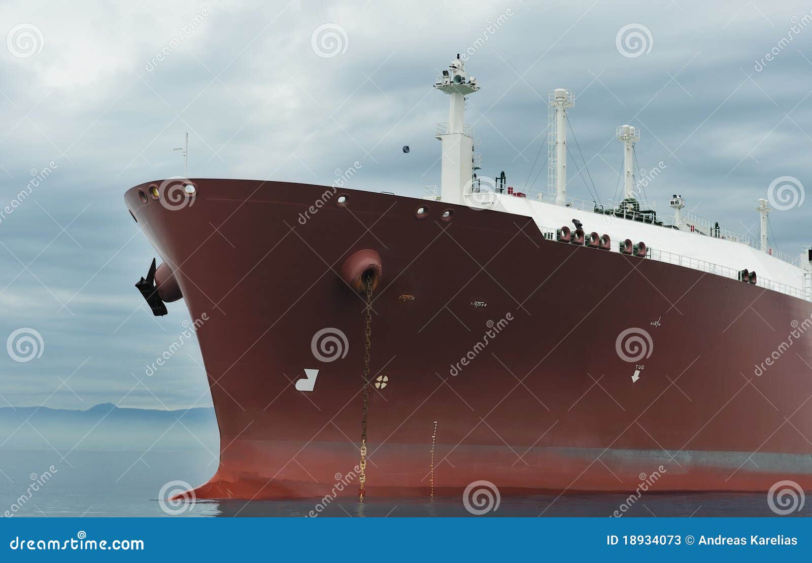 Bow of gas tanker stock image. Image of export, cargo - 18934073