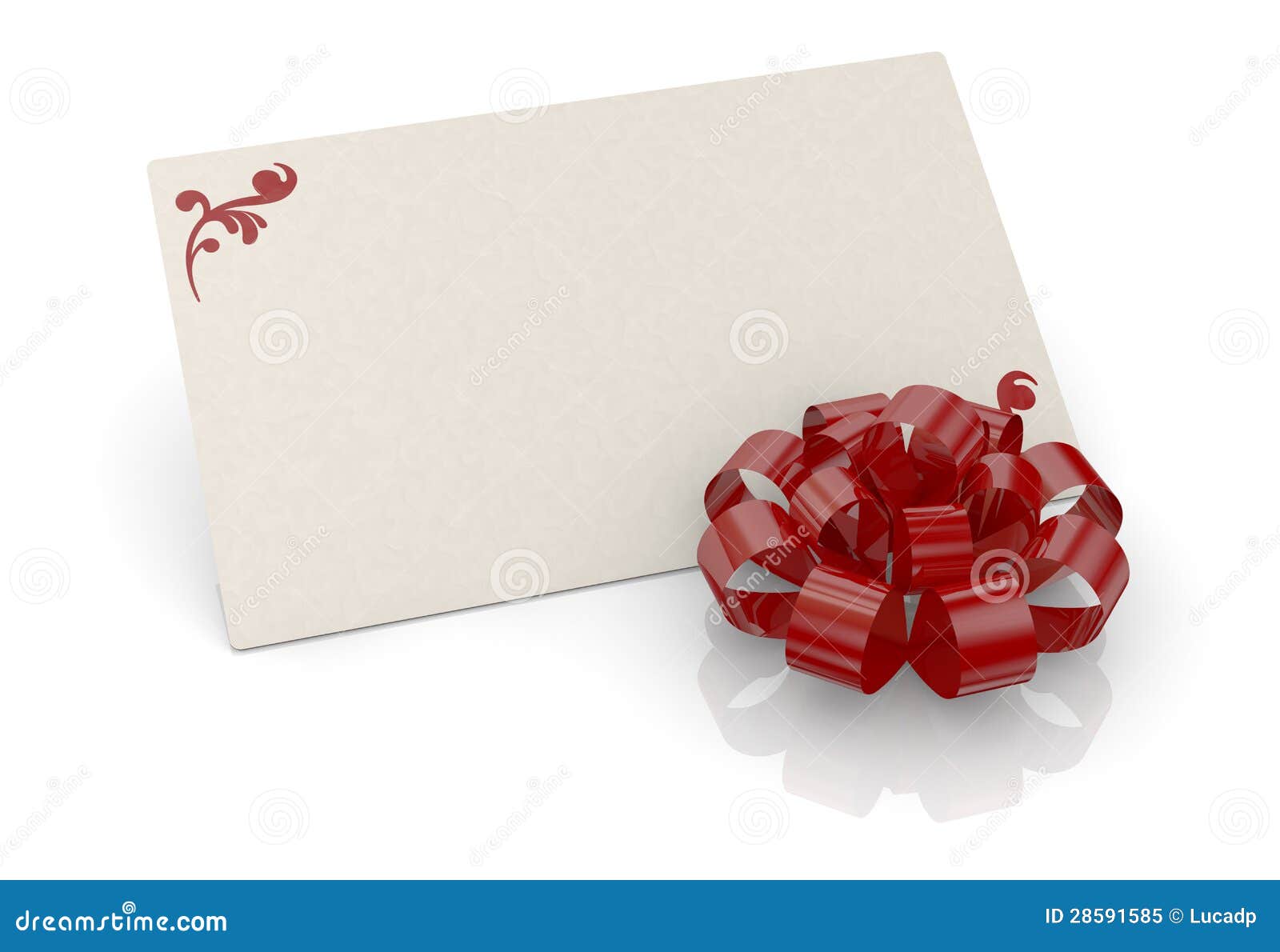 Bow and greeting card stock illustration. Illustration of decoration ...
