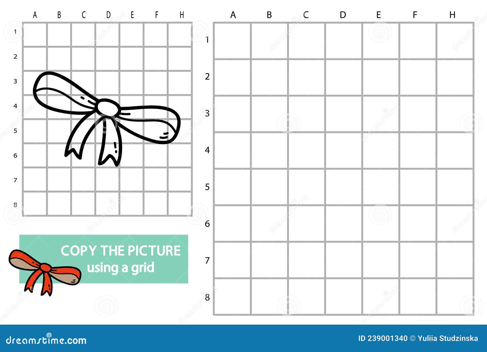 Bow grid copy picture stock vector. Illustration of child - 239001340