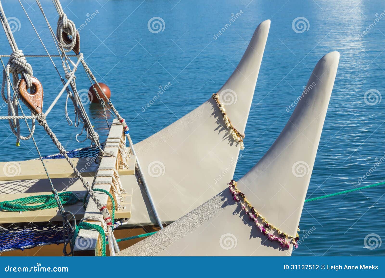 Bow of the Hokulea 1 stock photo. Image of vessel, white - 31137512