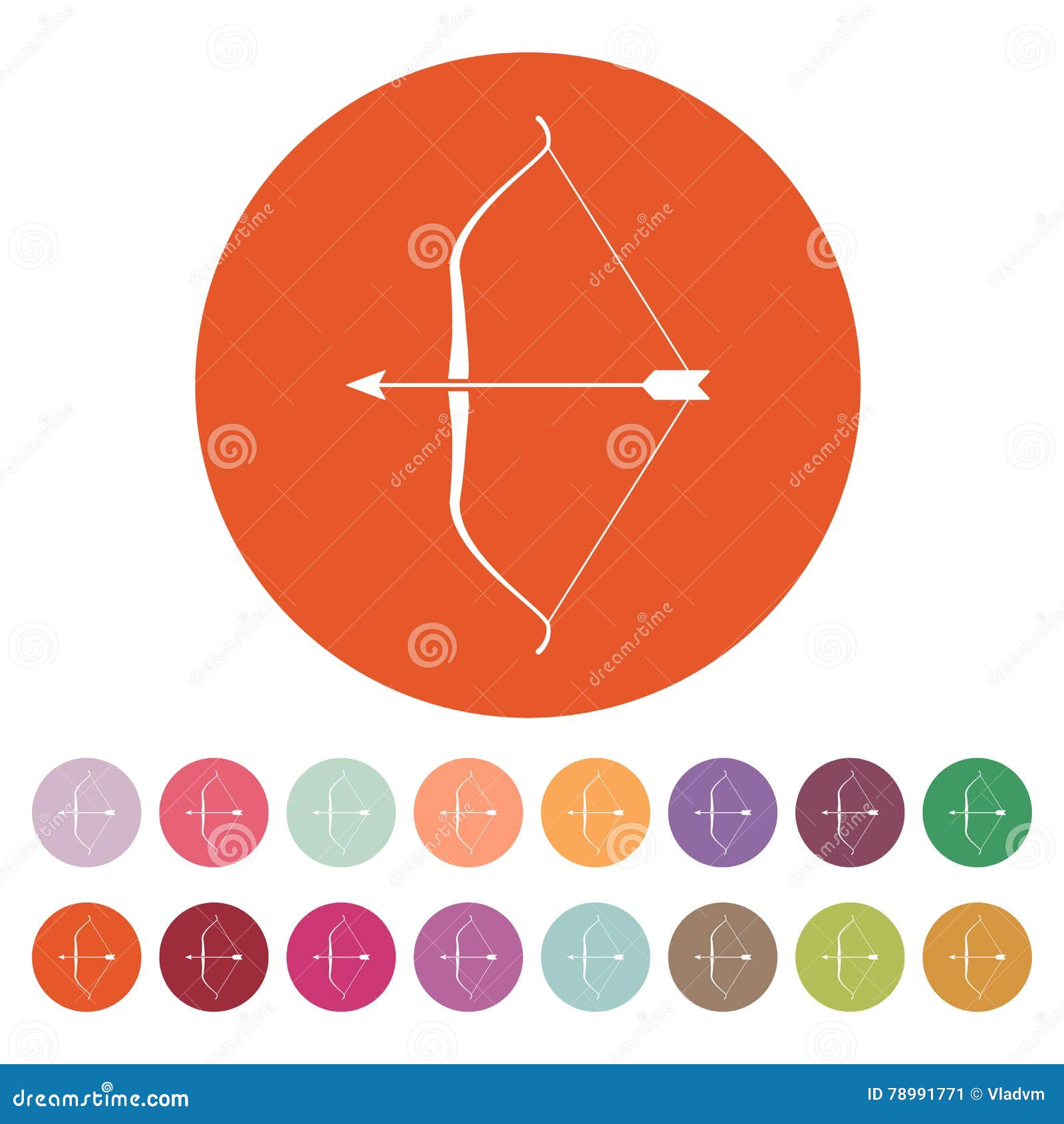 The bow icon. Bow symbol stock vector. Illustration of hunter - 78991771