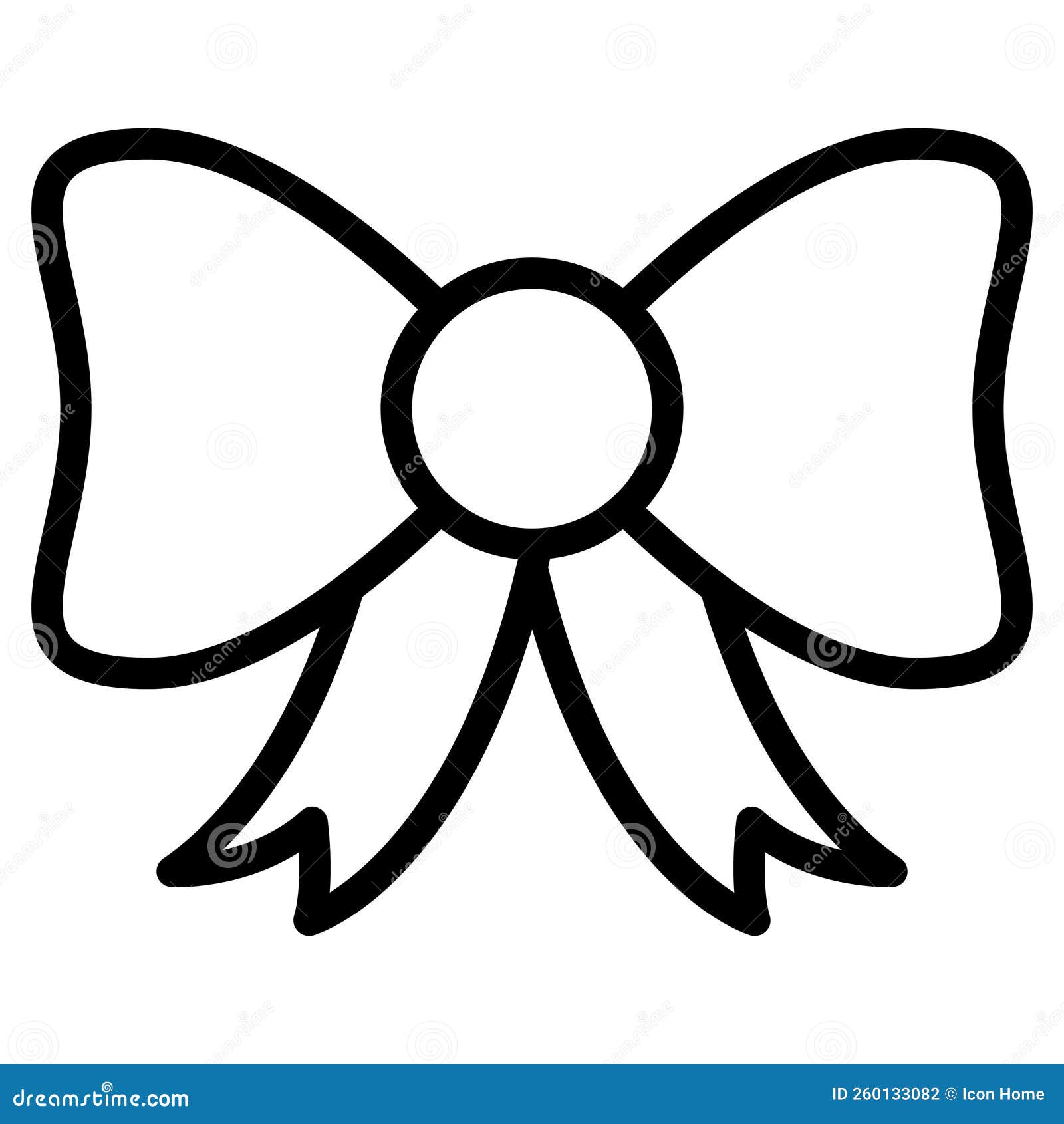 Bow Icon, Christmas and Celebrations. Outline Symbol Collection ...
