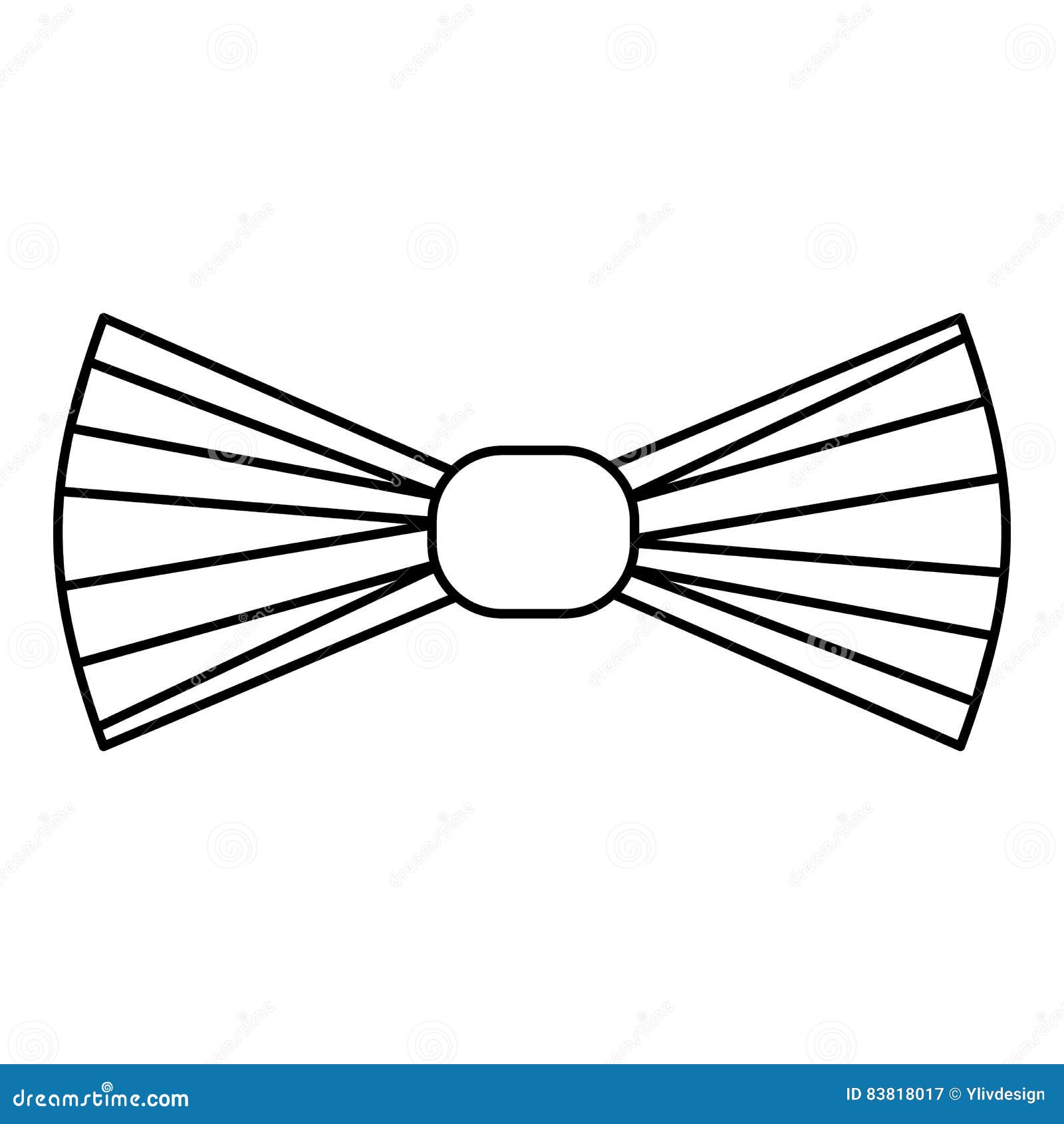 Bow icon, outline style stock vector. Illustration of clothing - 83818017