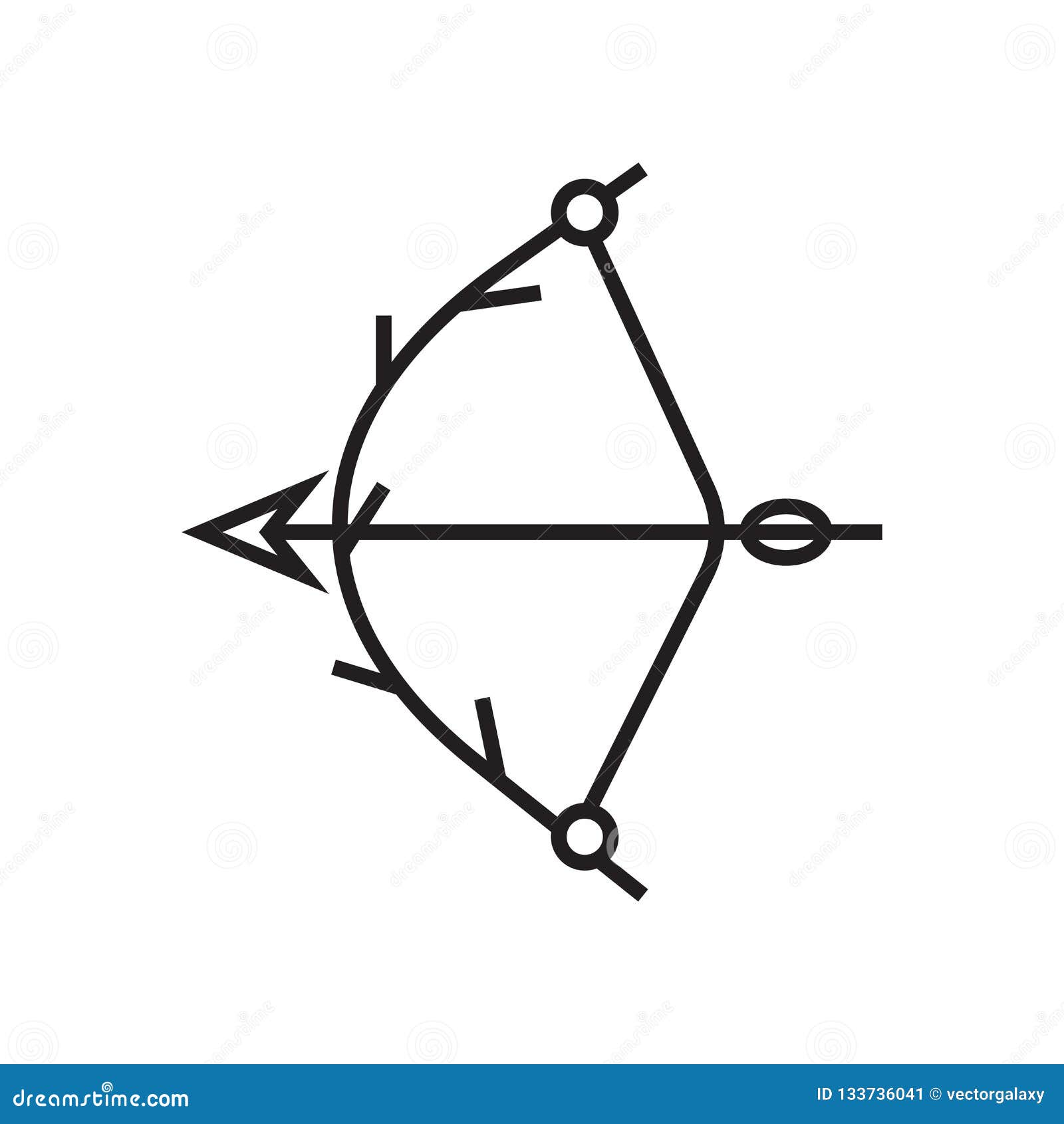 Bow Icon Vector Sign and Symbol Isolated on White Background Stock ...