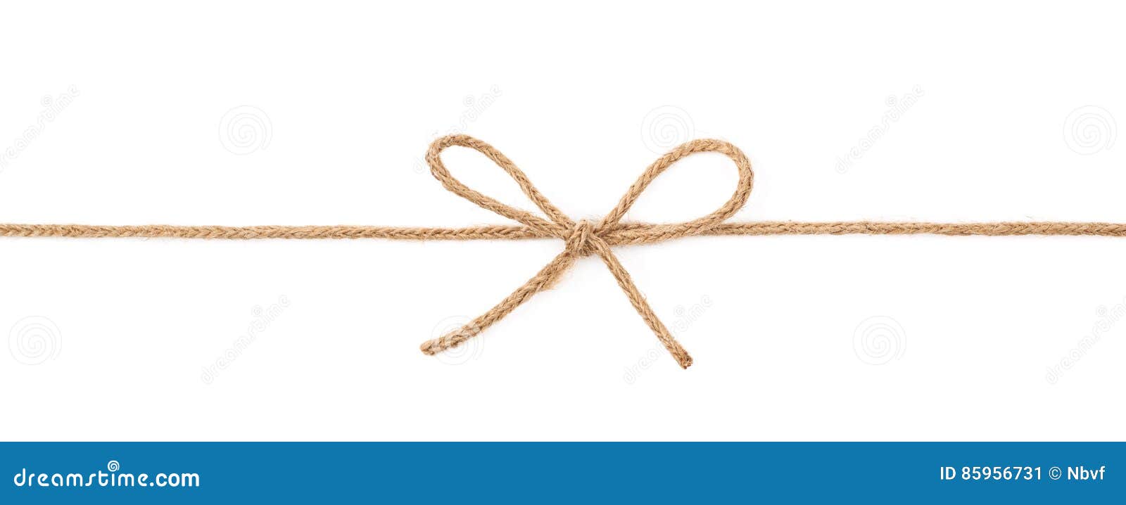Bow Knot on a String Isolated Stock Image - Image of burlap, hemp: 85956731