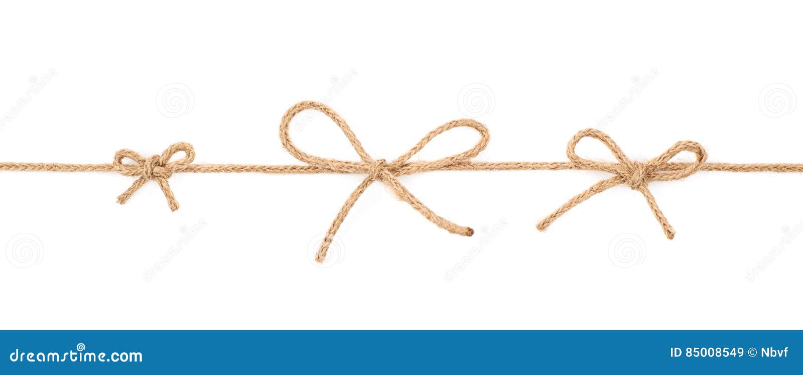 Bow Knots on a String Isolated Stock Image - Image of nautical ...