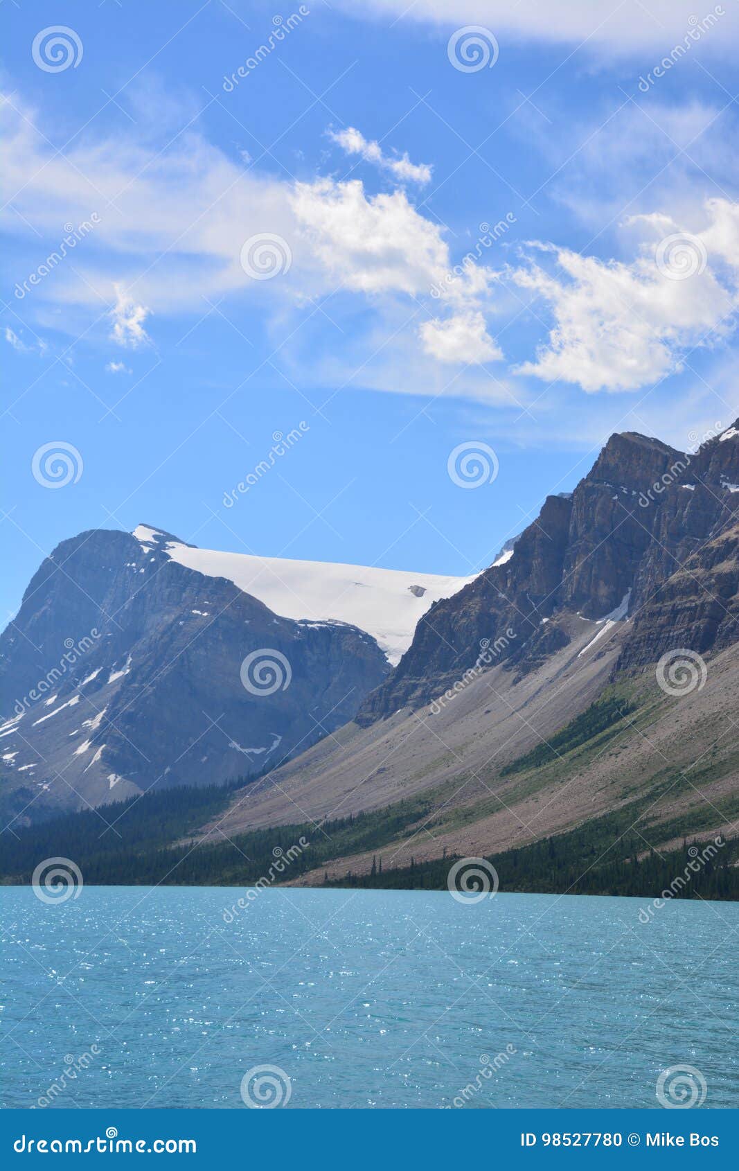 Bow Lake Canada stock photo. Image of travel, naturelover - 98527780