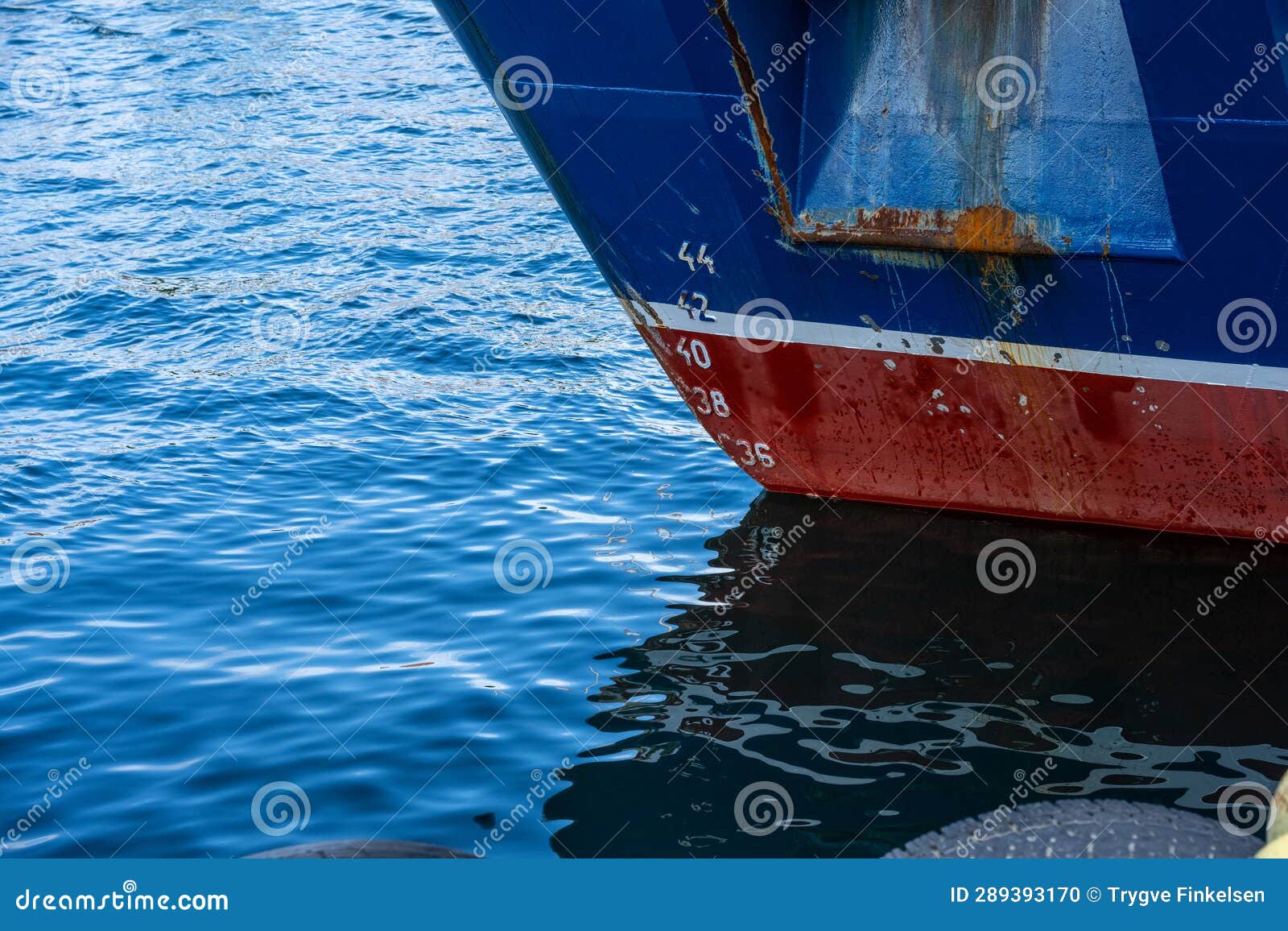 Bow of a Large Metal Vessel.. Stock Photo - Image of equipment, water ...