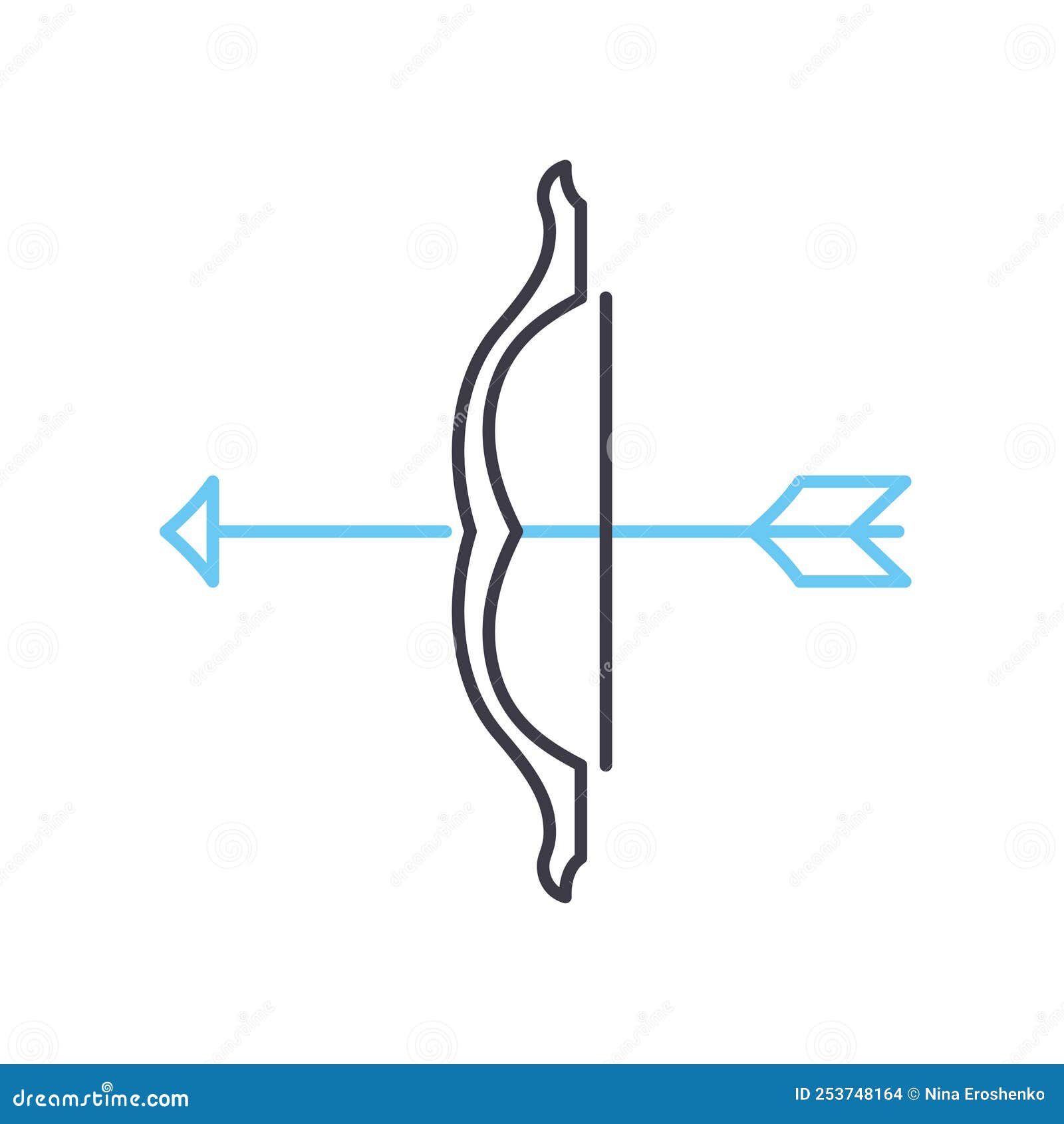 Bow Line Icon, Outline Symbol, Vector Illustration, Concept Sign Stock ...