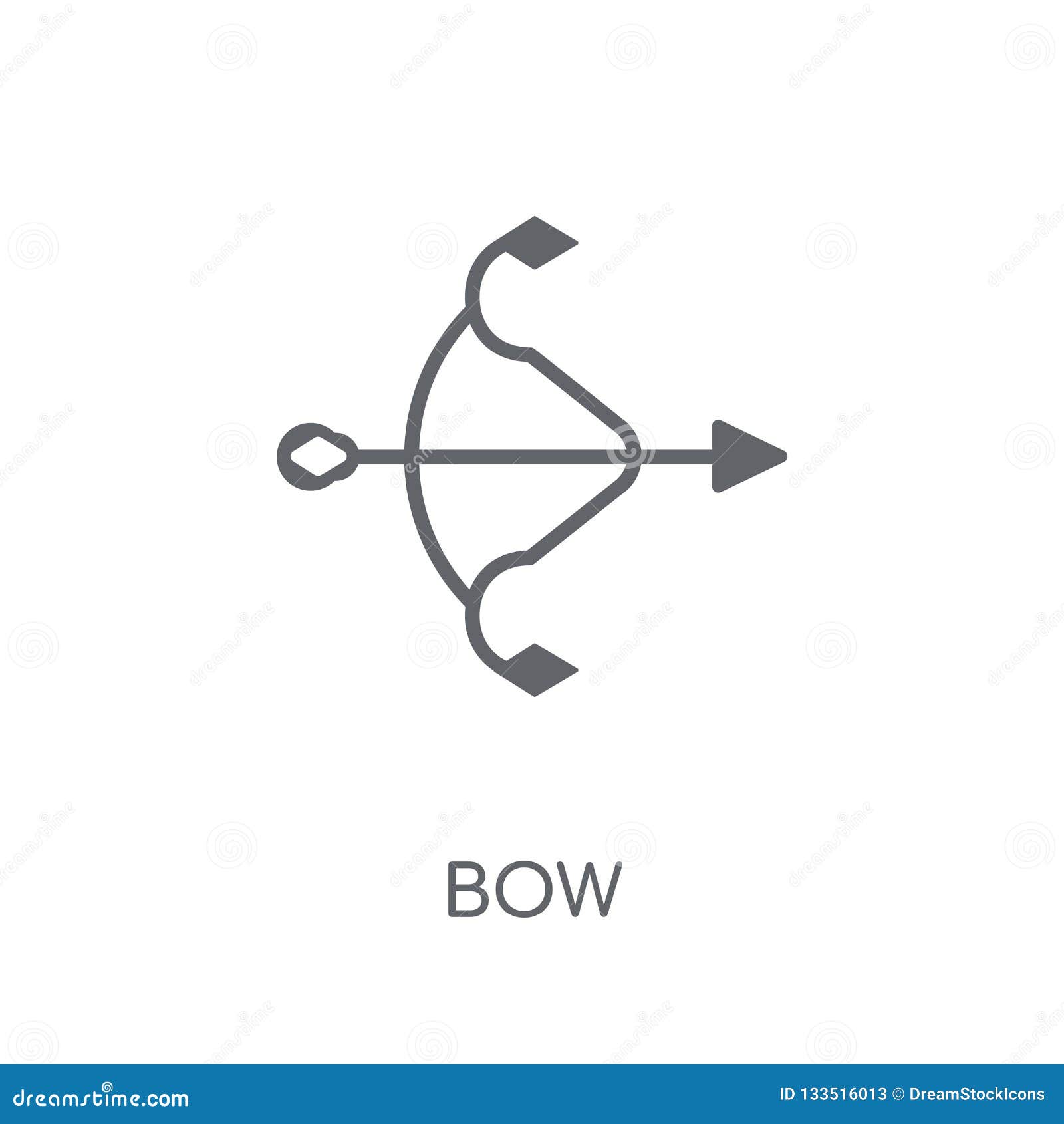 Bow Linear Icon. Modern Outline Bow Logo Concept on White Backgr Stock ...