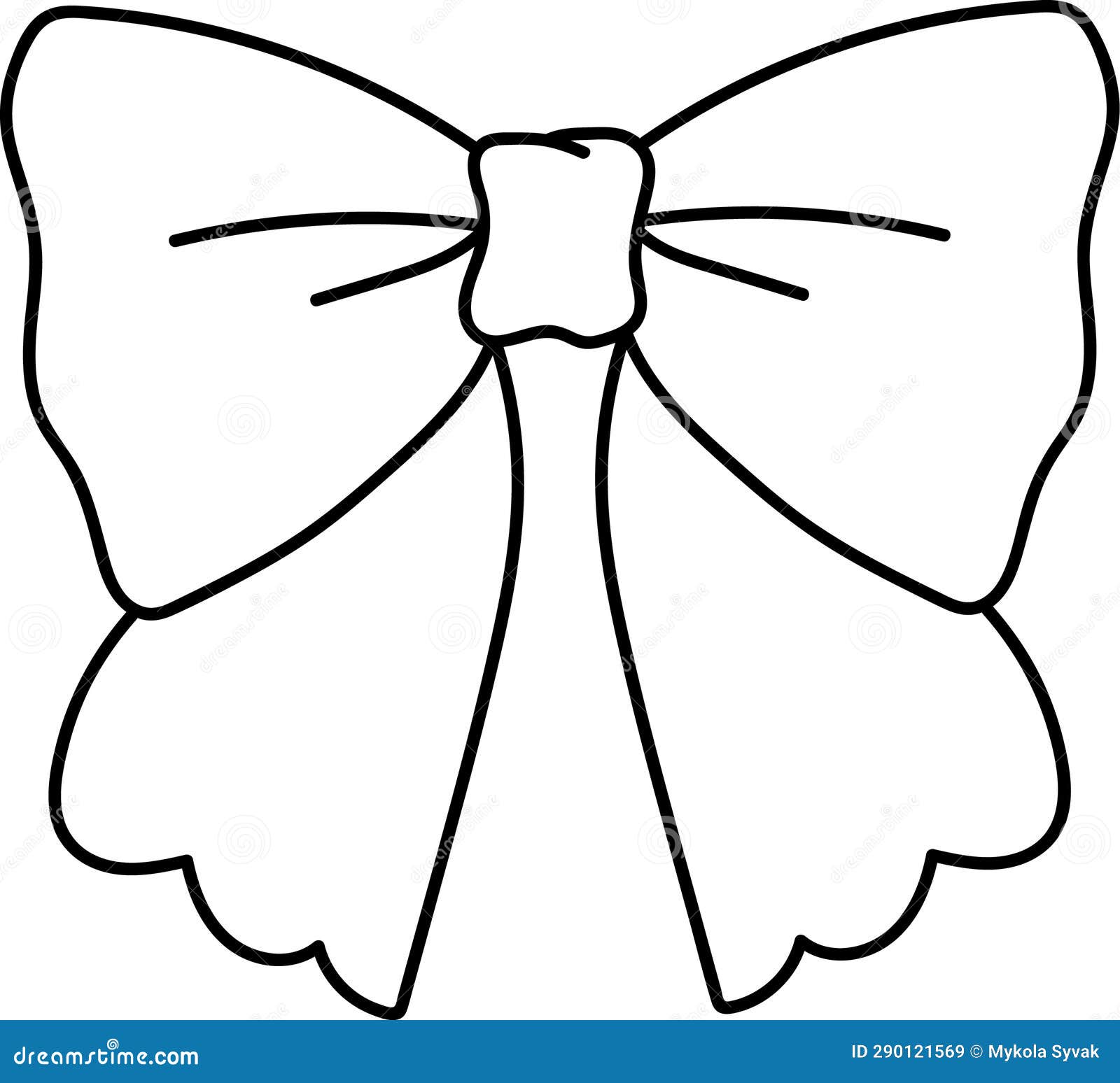 Bow Lined Doodle stock illustration. Illustration of decoration - 290121569
