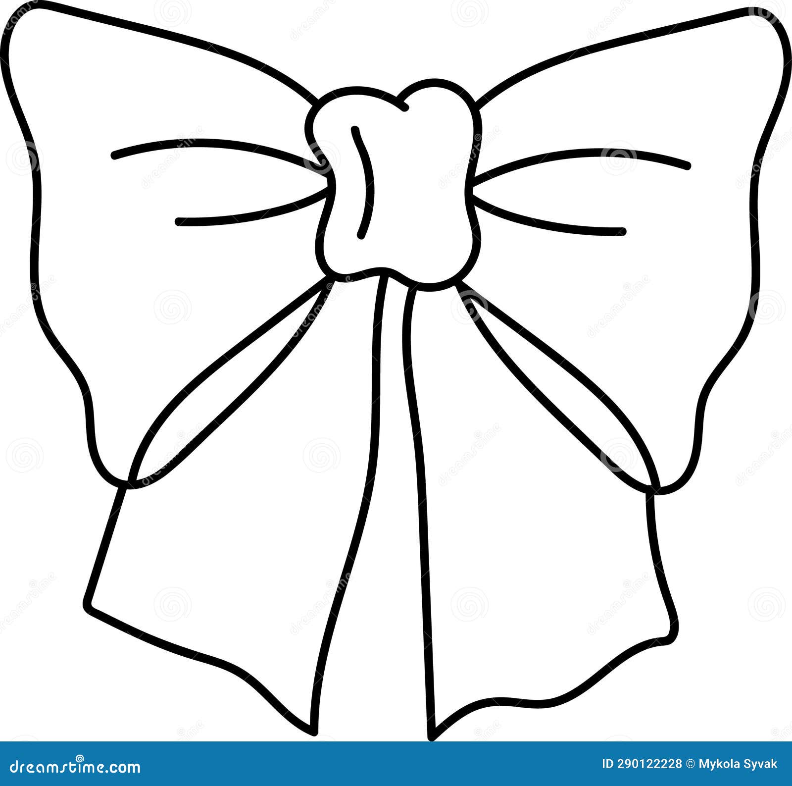 Bow Lined Doodle stock illustration. Illustration of birthday - 290122228