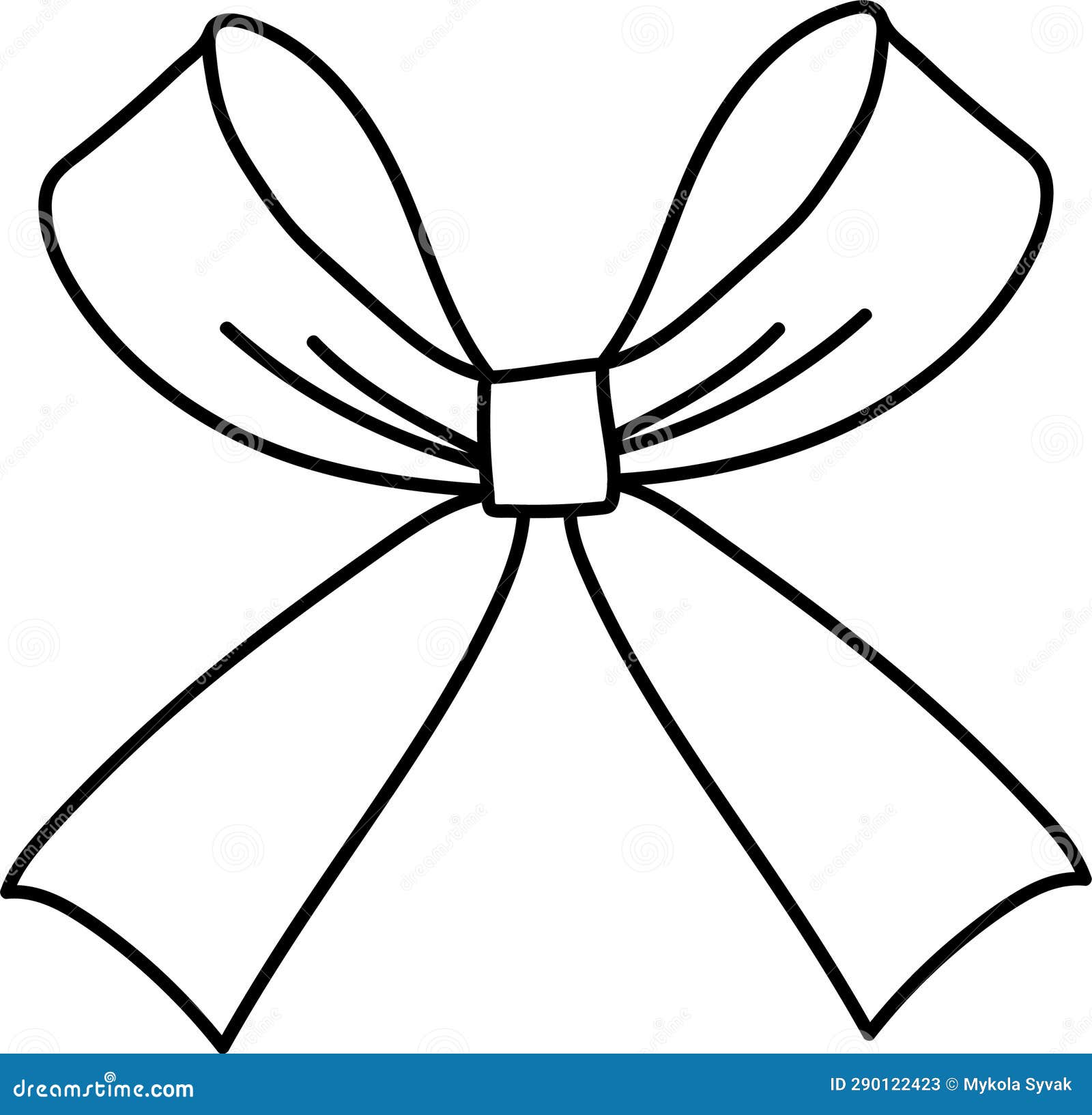 Bow Lined Doodle stock illustration. Illustration of background - 290122423