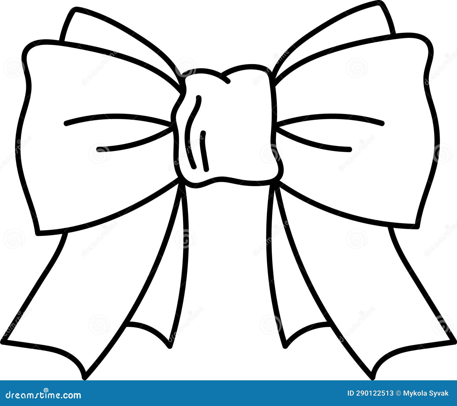 Bow Lined Doodle stock illustration. Illustration of icon - 290122513