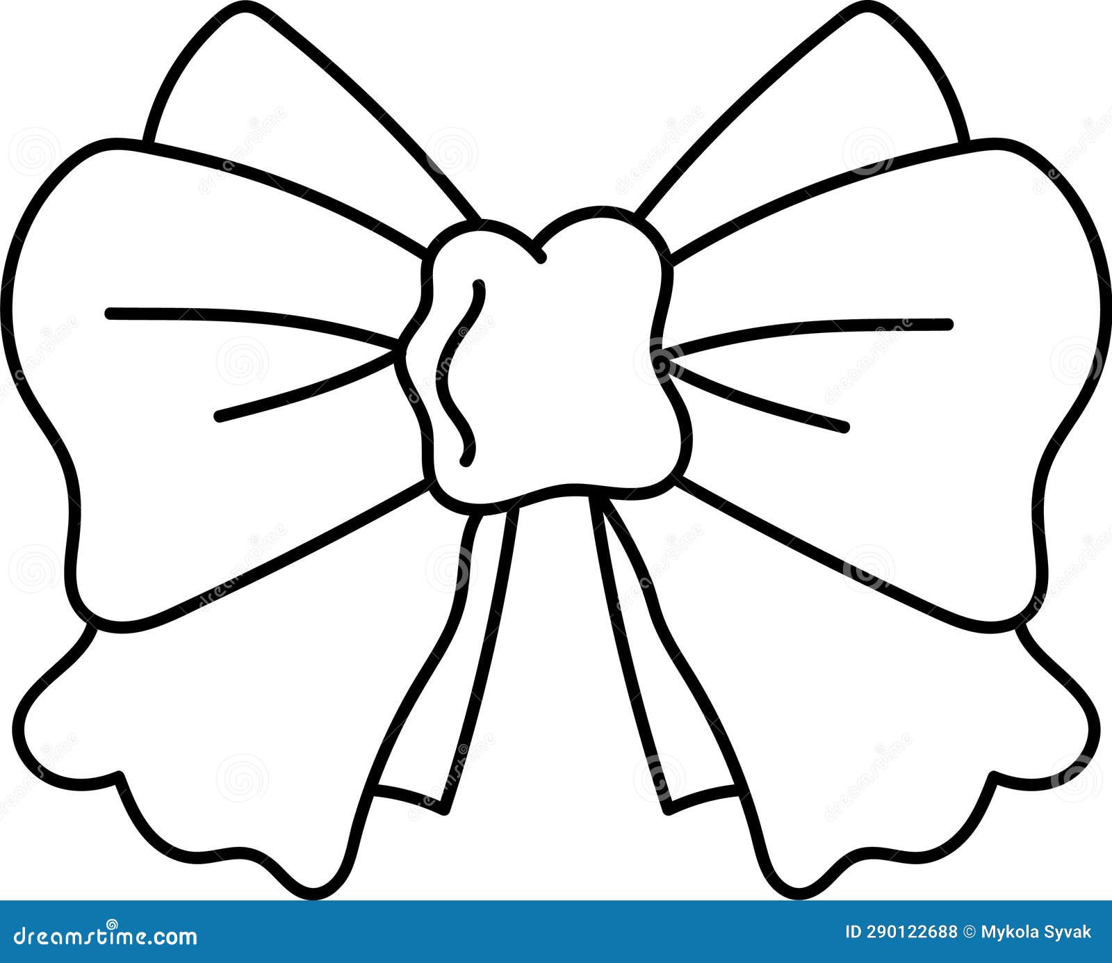 Bow Lined Doodle stock illustration. Illustration of present - 290122688