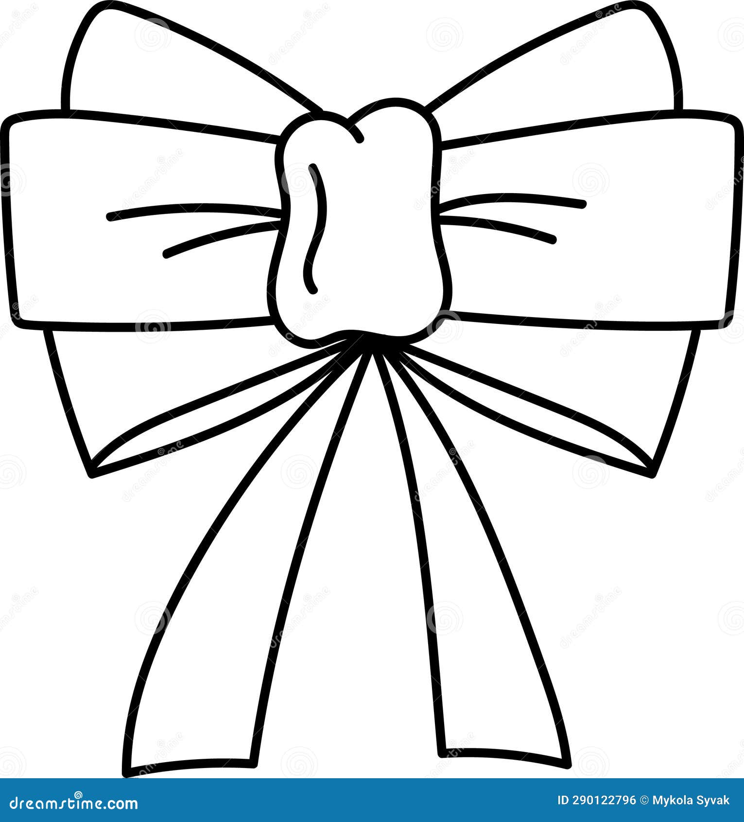Bow Lined Doodle stock illustration. Illustration of doodle - 290122796
