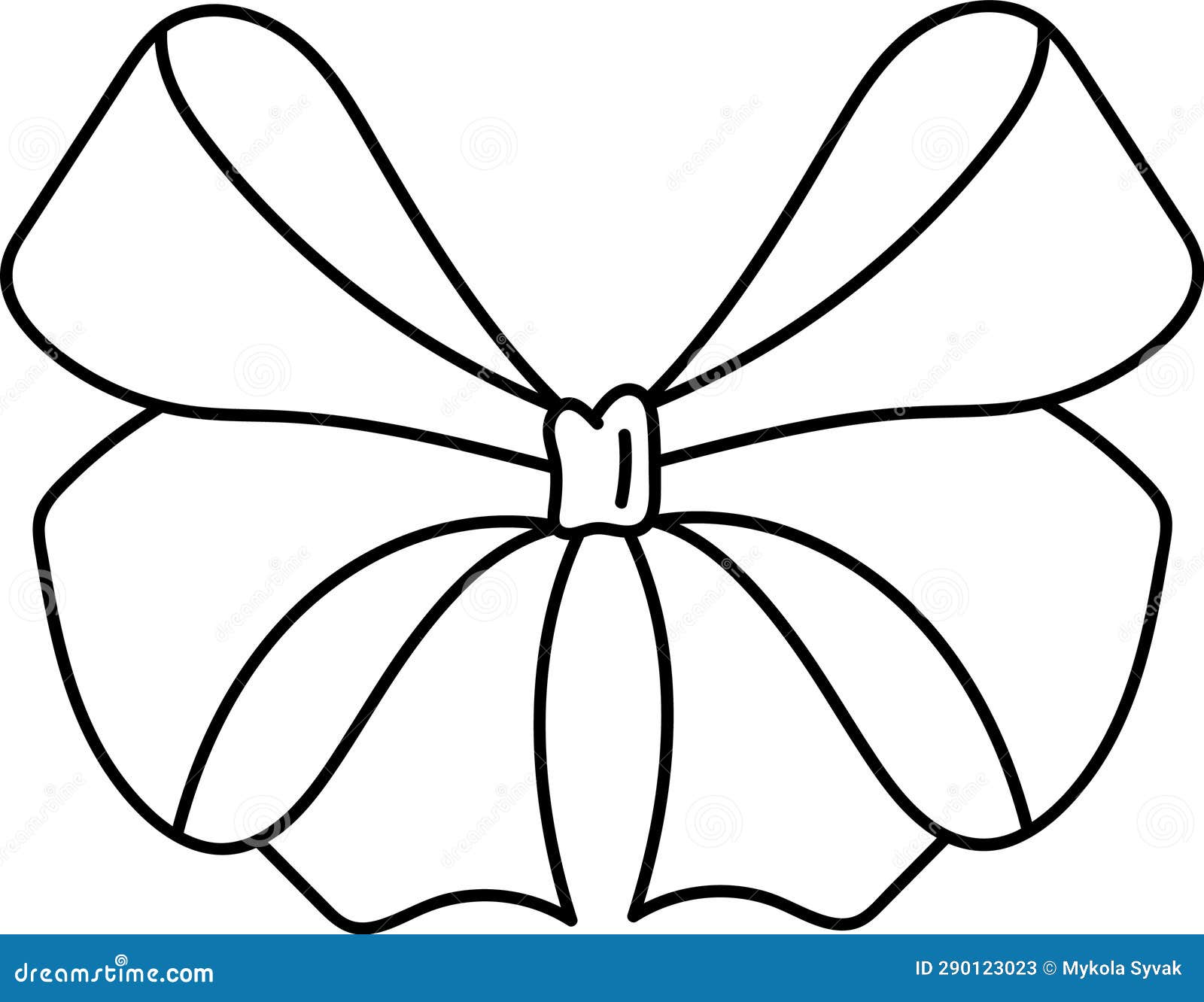 Bow Lined Doodle stock illustration. Illustration of holiday - 290123023