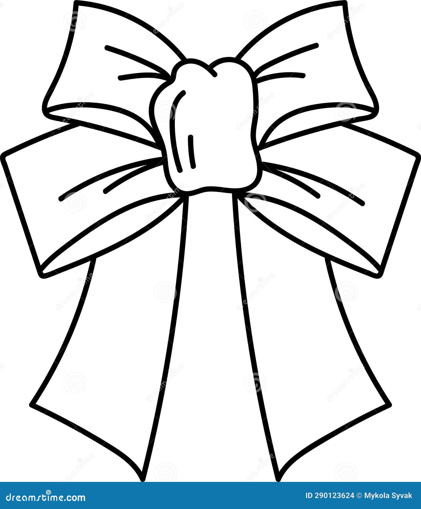 Bow Lined Doodle stock illustration. Illustration of line - 290123624