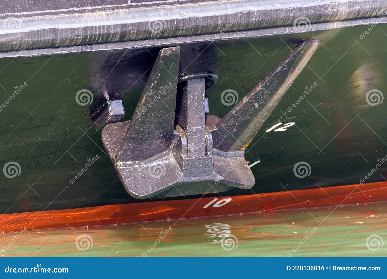 Bow of a boat with anchor stock photo. Image of anchor - 270136016