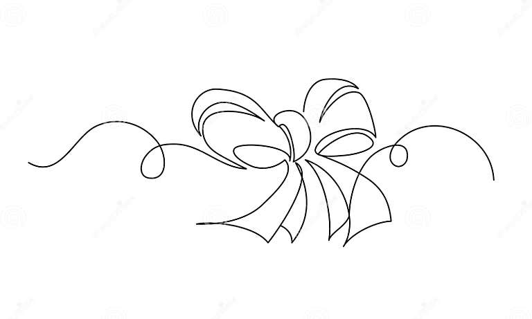 Bow Oneline stock vector. Illustration of contemporary - 329438872