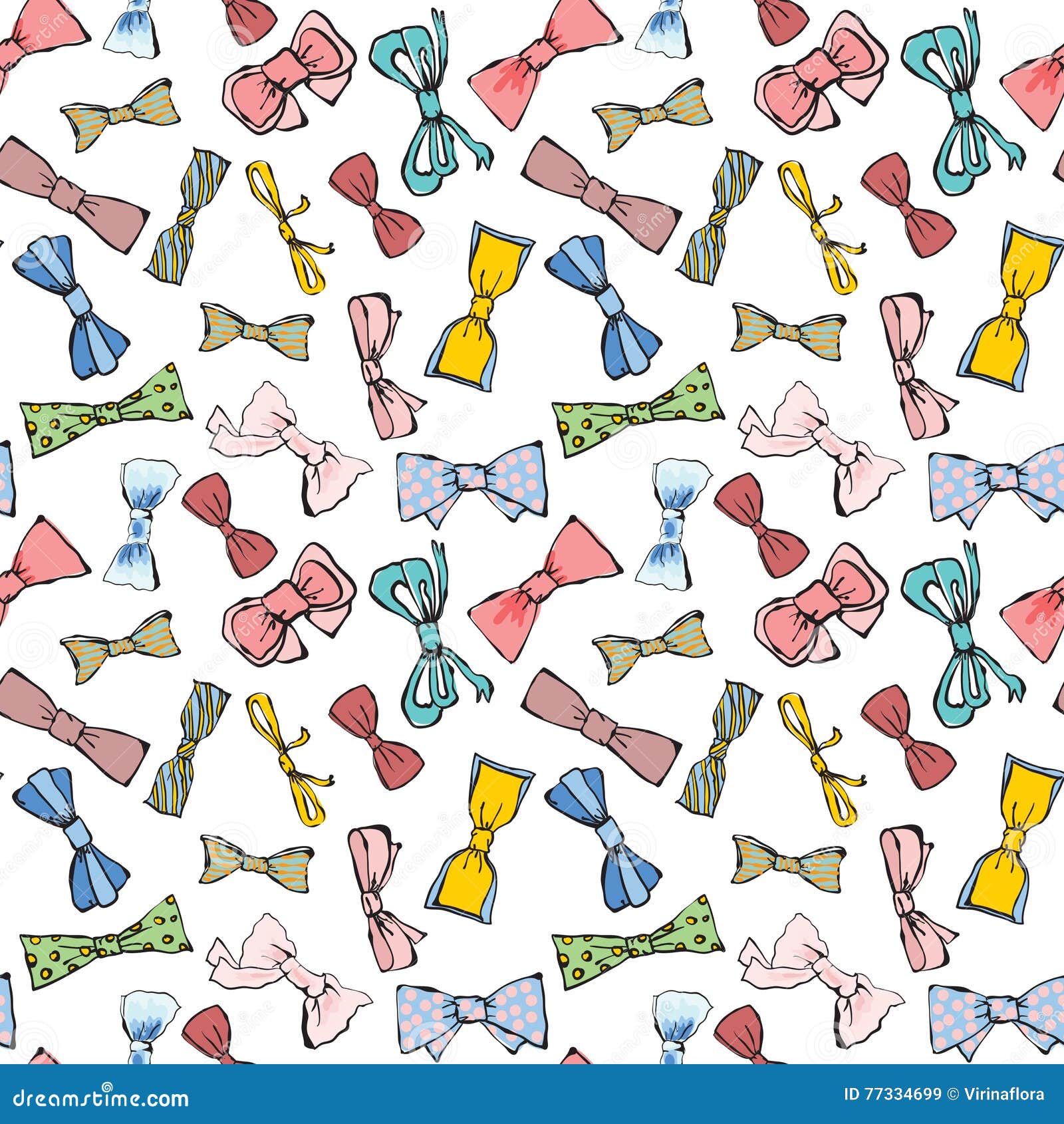 Bow pattern background stock vector. Illustration of decor - 77334699