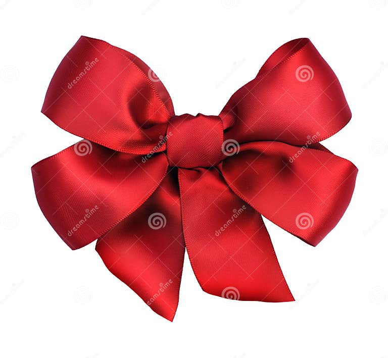 Bow.Red Satin gift ribbon stock photo. Image of celebration - 16786588