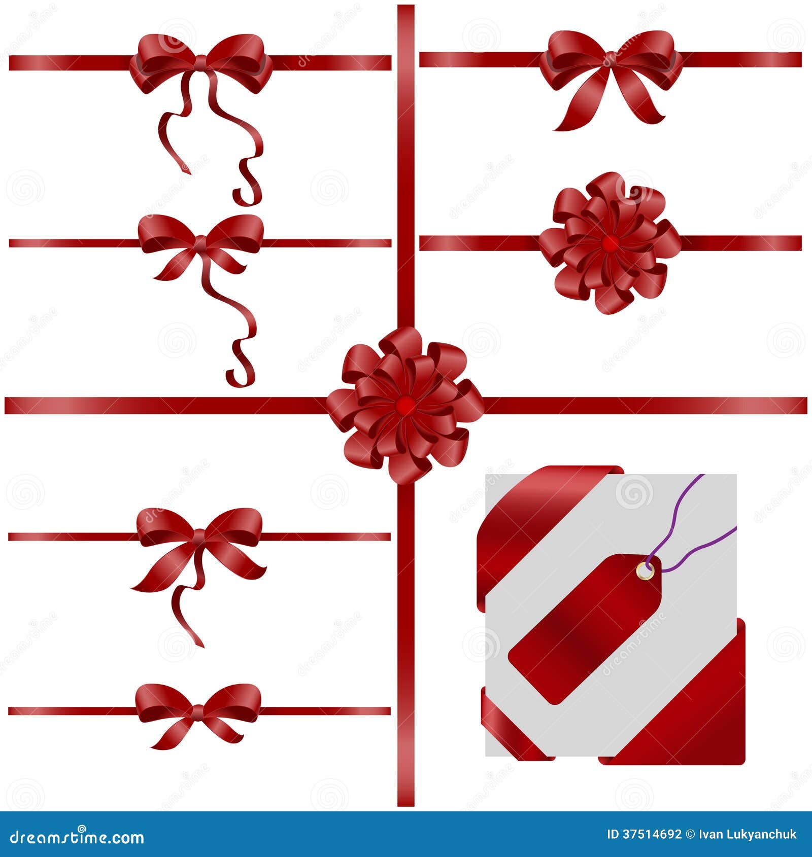 Bow with ribbon and corner stock vector. Illustration of business ...