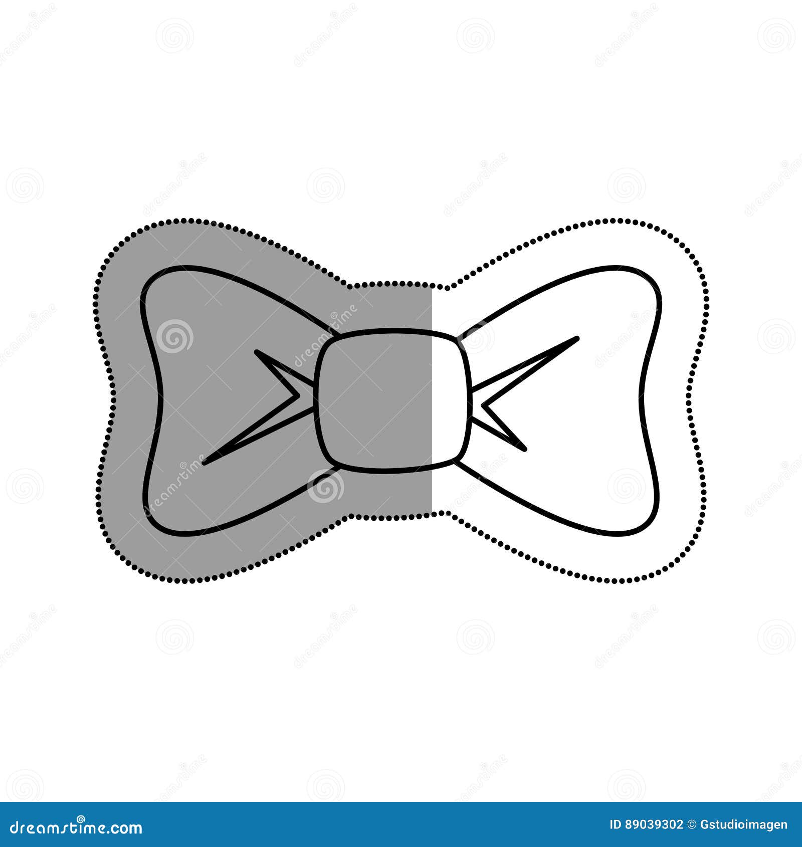 Bow ribbon element icon stock illustration. Illustration of icon - 89039302
