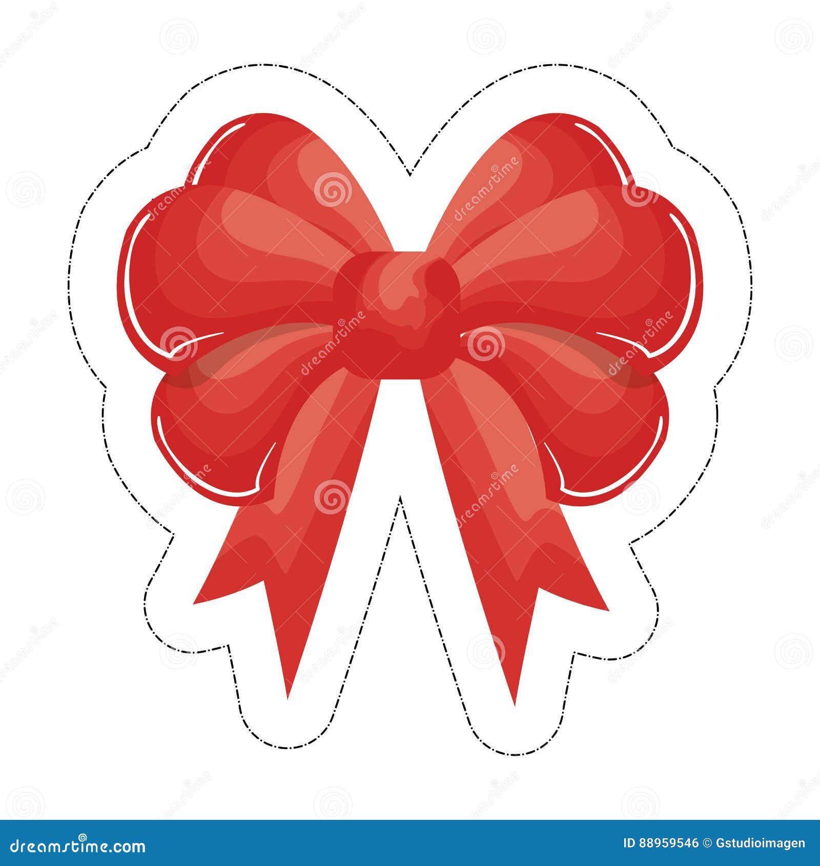 Bow ribbon icon stock illustration. Illustration of present - 88959546