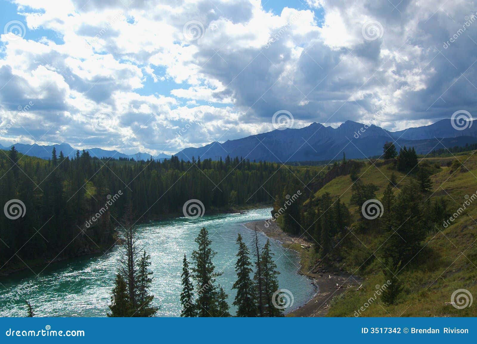Bow River stock photo. Image of wilderness, rockies, outdoors - 3517342