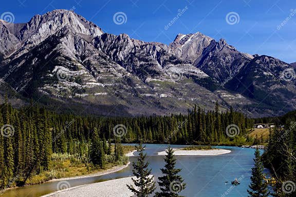 Bow River stock photo. Image of mountain, sport, nature - 5105580