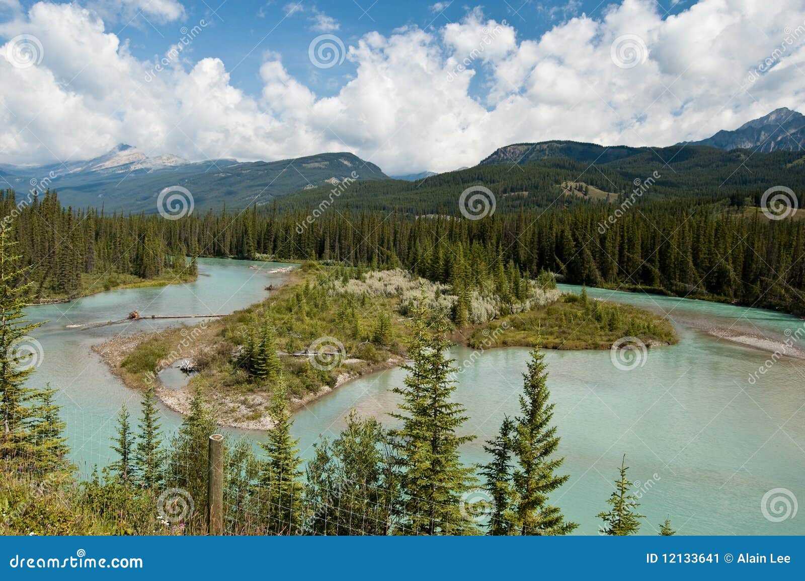 Bow River, Banff, Alberta, Canada Stock Image - Image of scenic ...