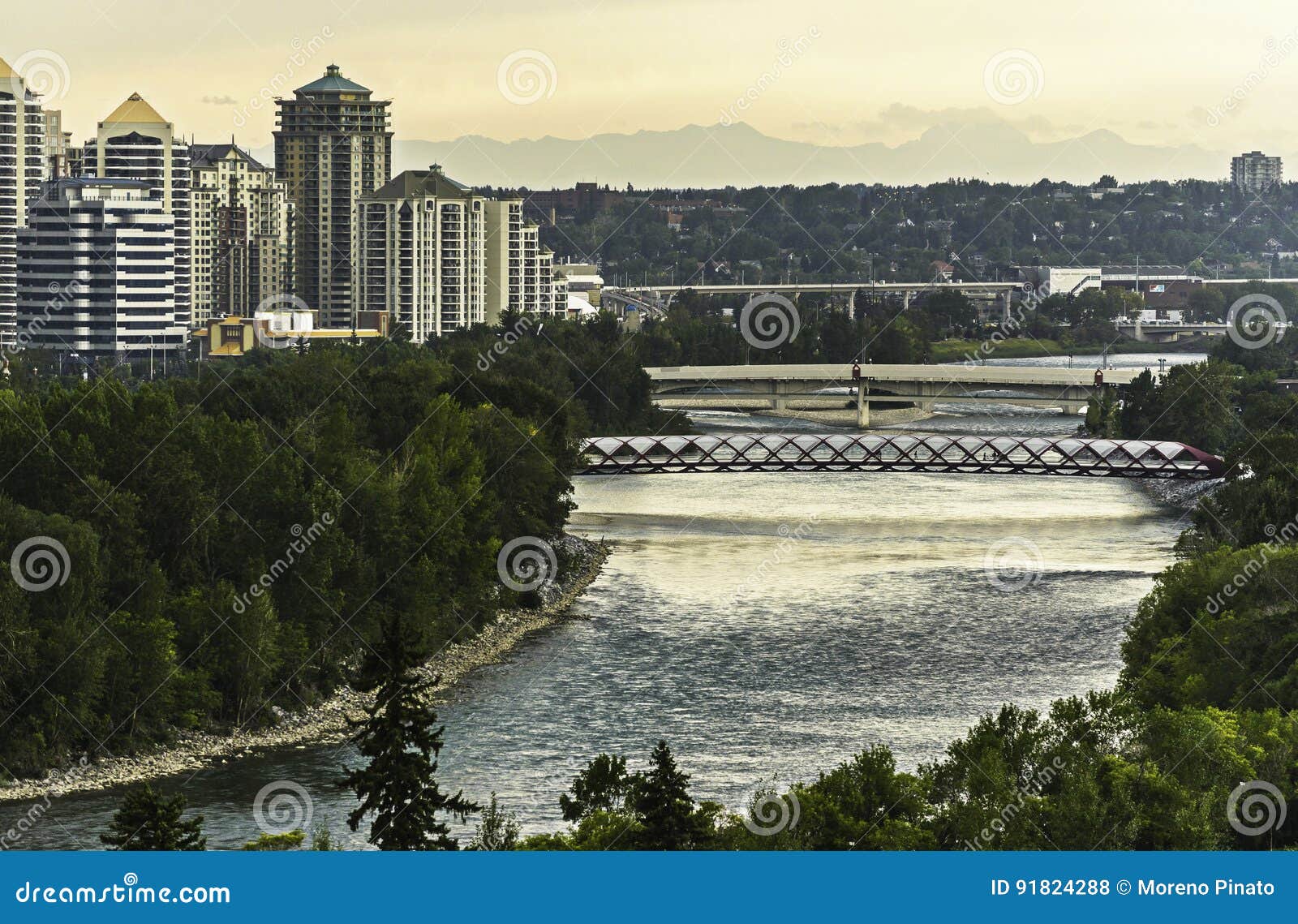 Bow River view stock photo. Image of high, colors, close - 91824288