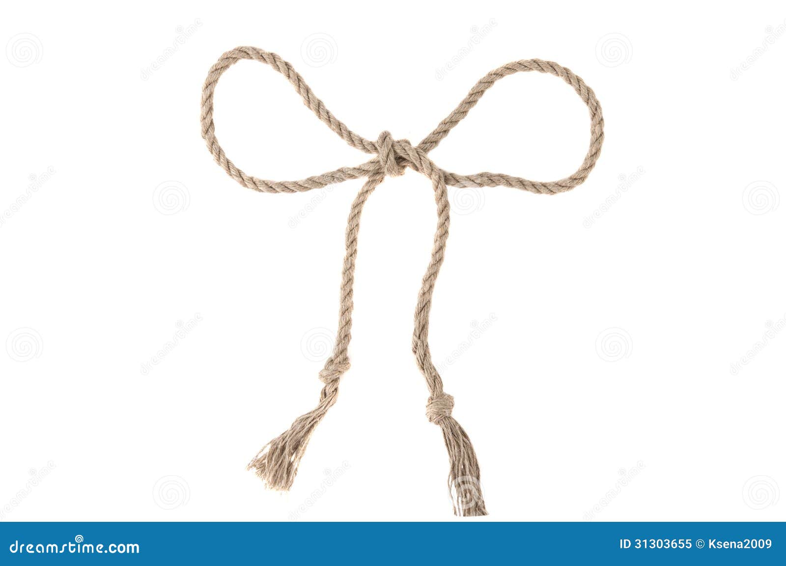 Bow of rope isolated stock image. Image of knot, fiber - 31303655
