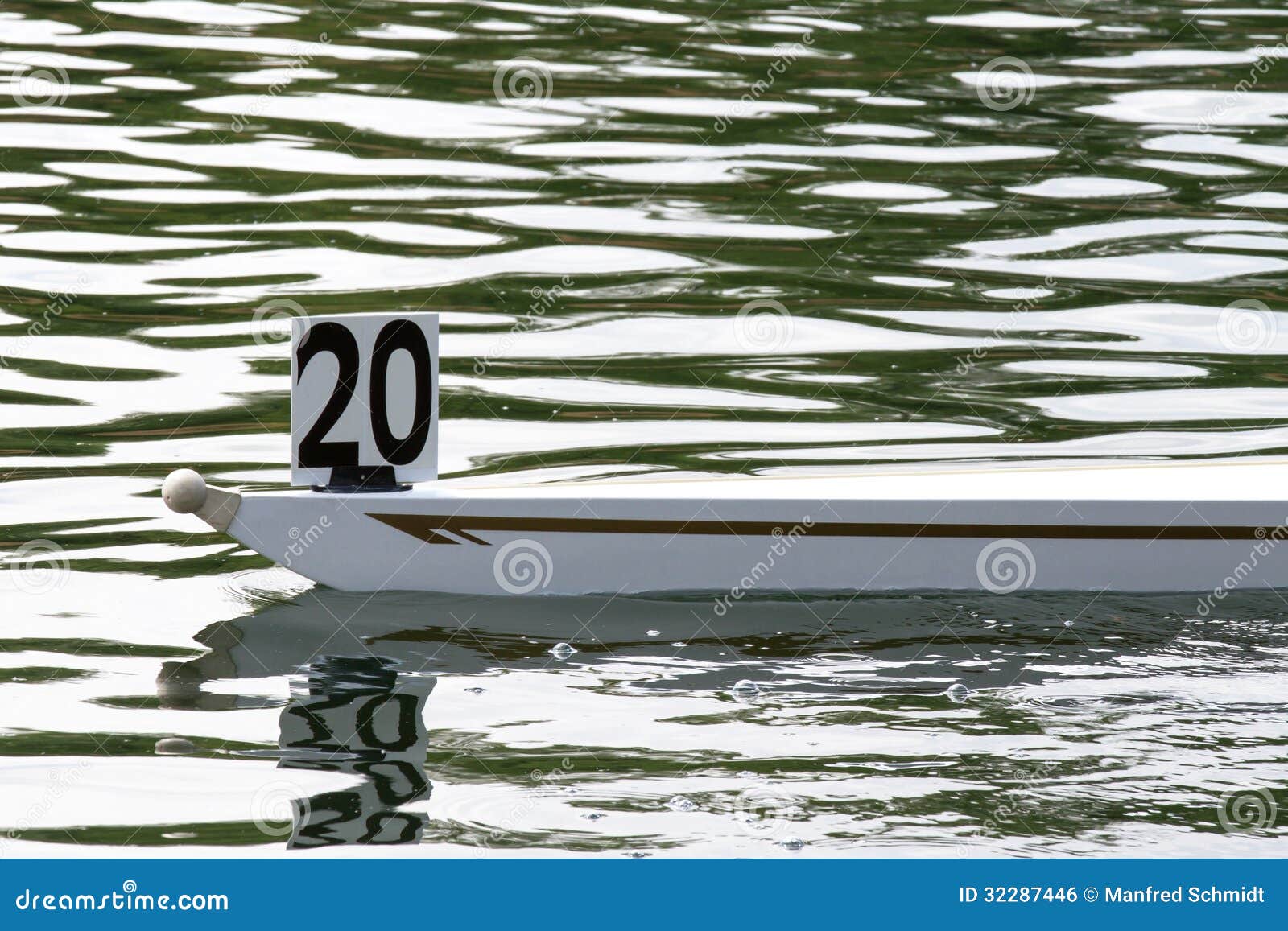 Bow of a rowing skiff stock photo. Image of race, paddle - 32287446