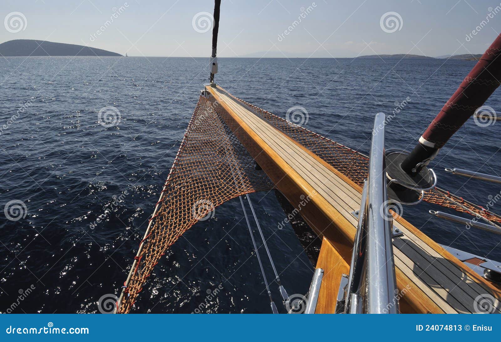 Bow of sailboat stock image. Image of elegant, nautical - 24074813