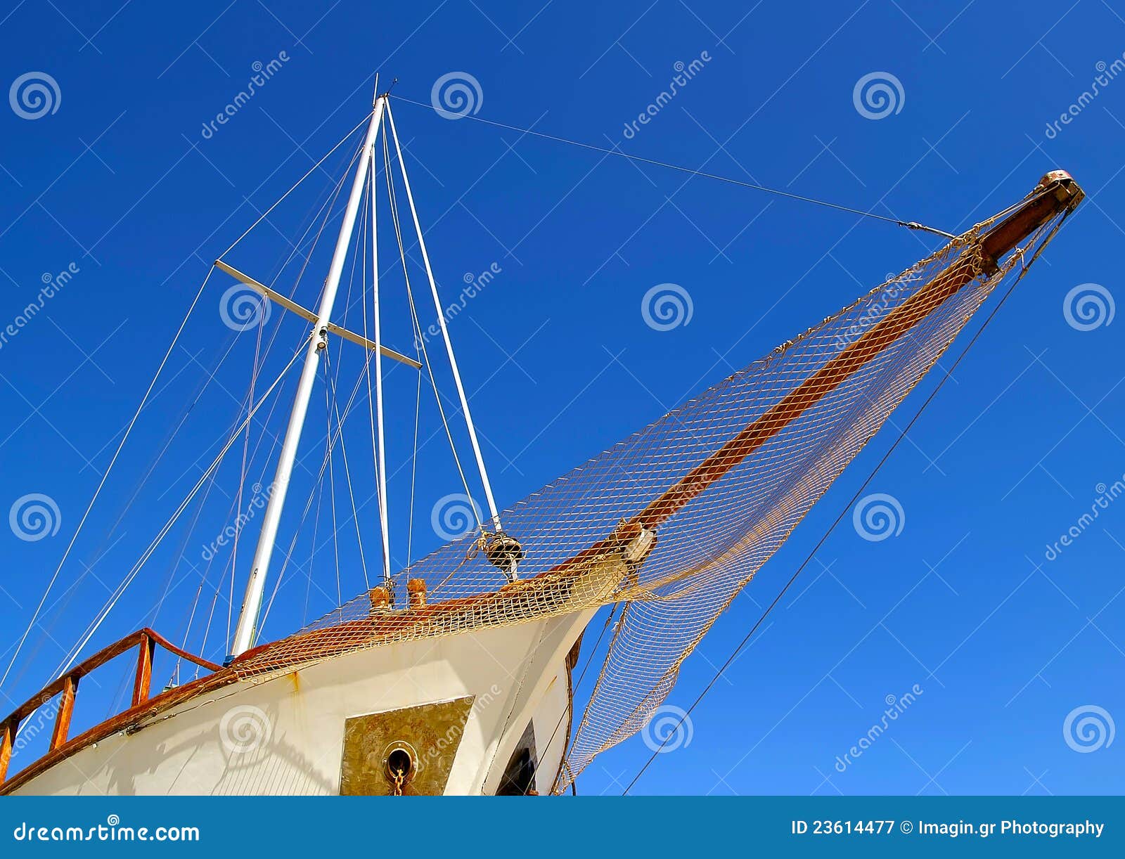 Bow of Sailing Boat stock image. Image of daylight, detail - 23614477