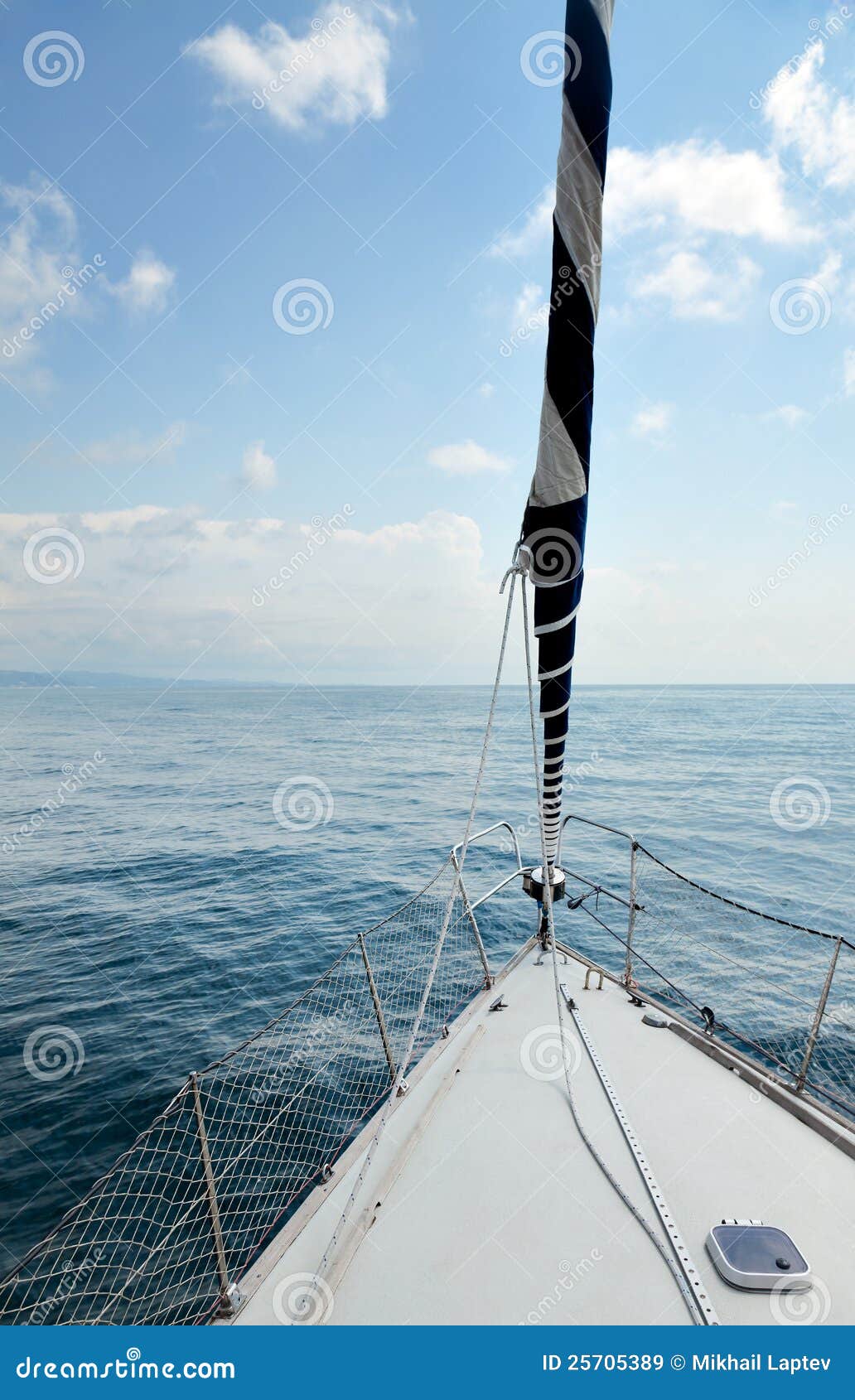 Bow of a sailing yacht stock image. Image of sailboat - 25705389