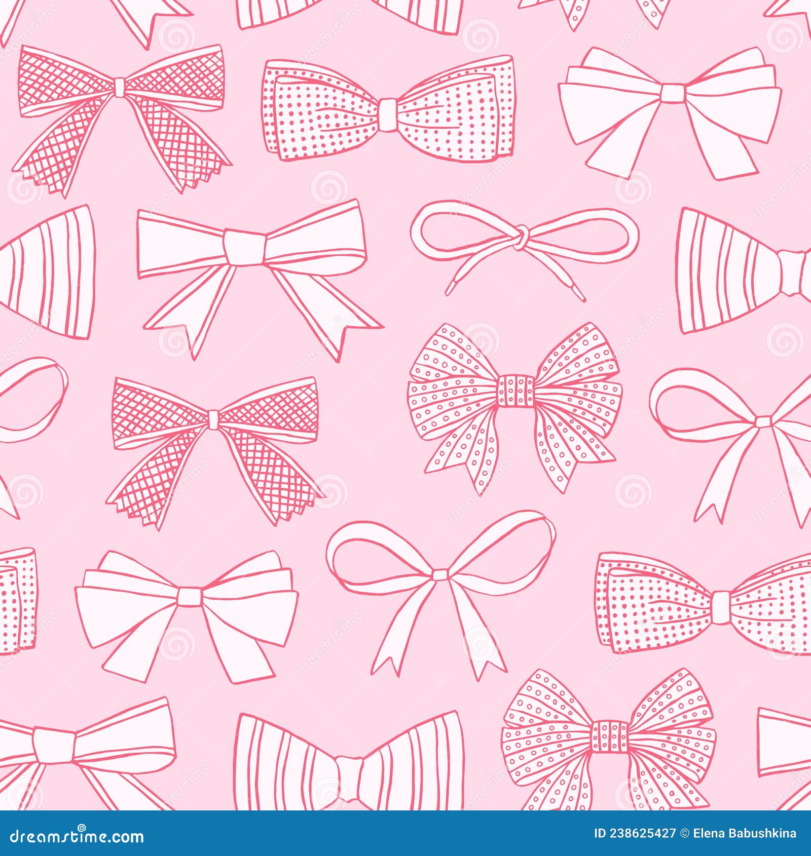 Bow Seamless Pattern. Surface Decoration Stock Vector - Illustration of ...