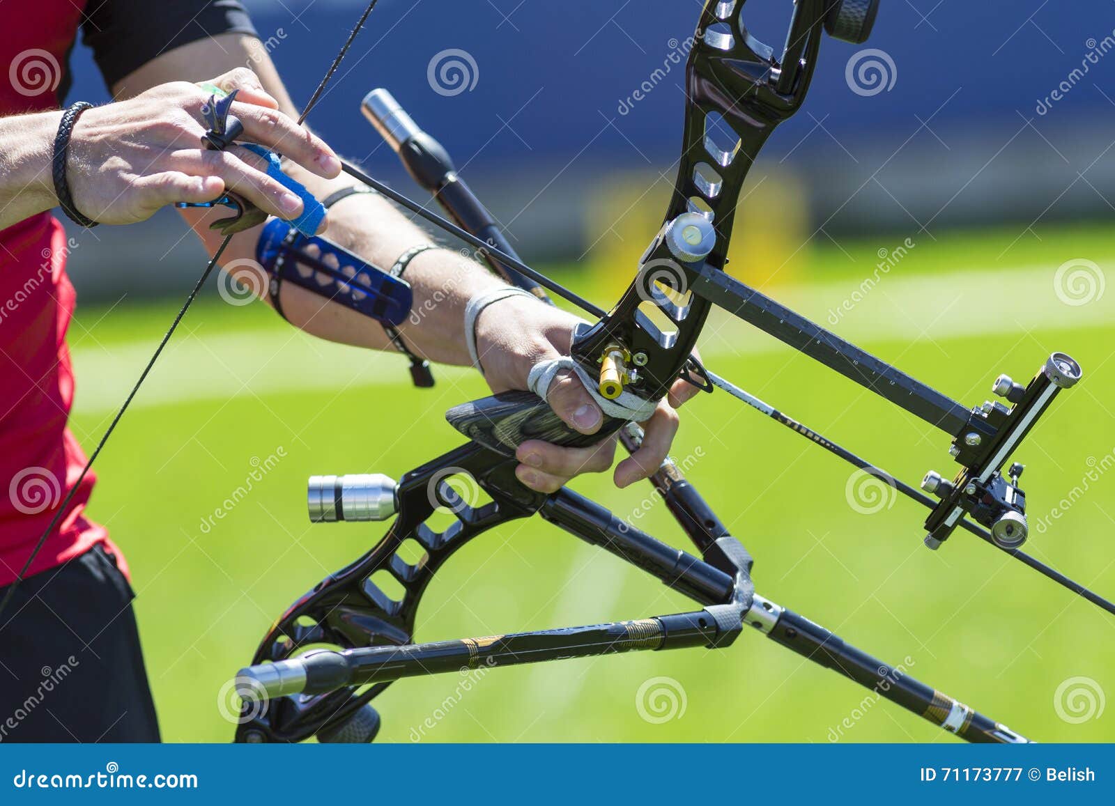 Bow shooting hands only stock image. Image of longbow - 71173777