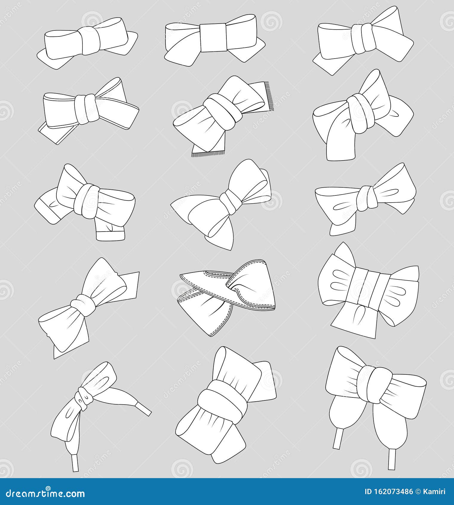 Bow Sketch Flat Fashion Design Vector Stock Vector - Illustration of ...