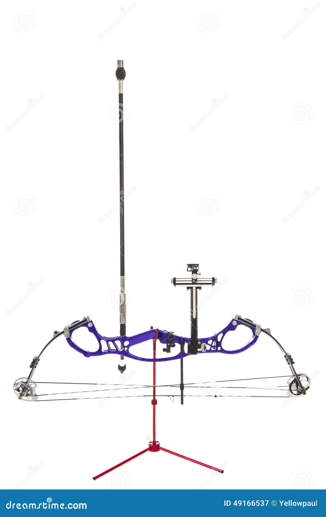 Bow on Stand Isolated in White Stock Image - Image of warrior, standing ...