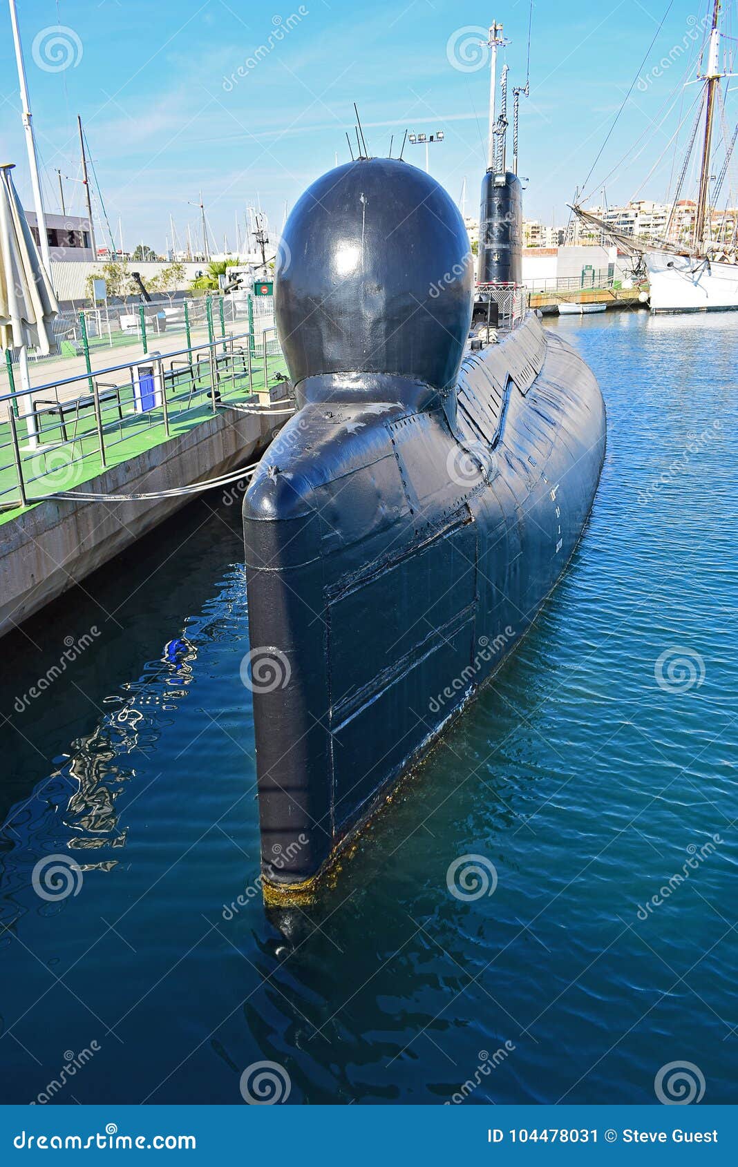Bow of a Submarine stock image. Image of submarine, naval - 104478031