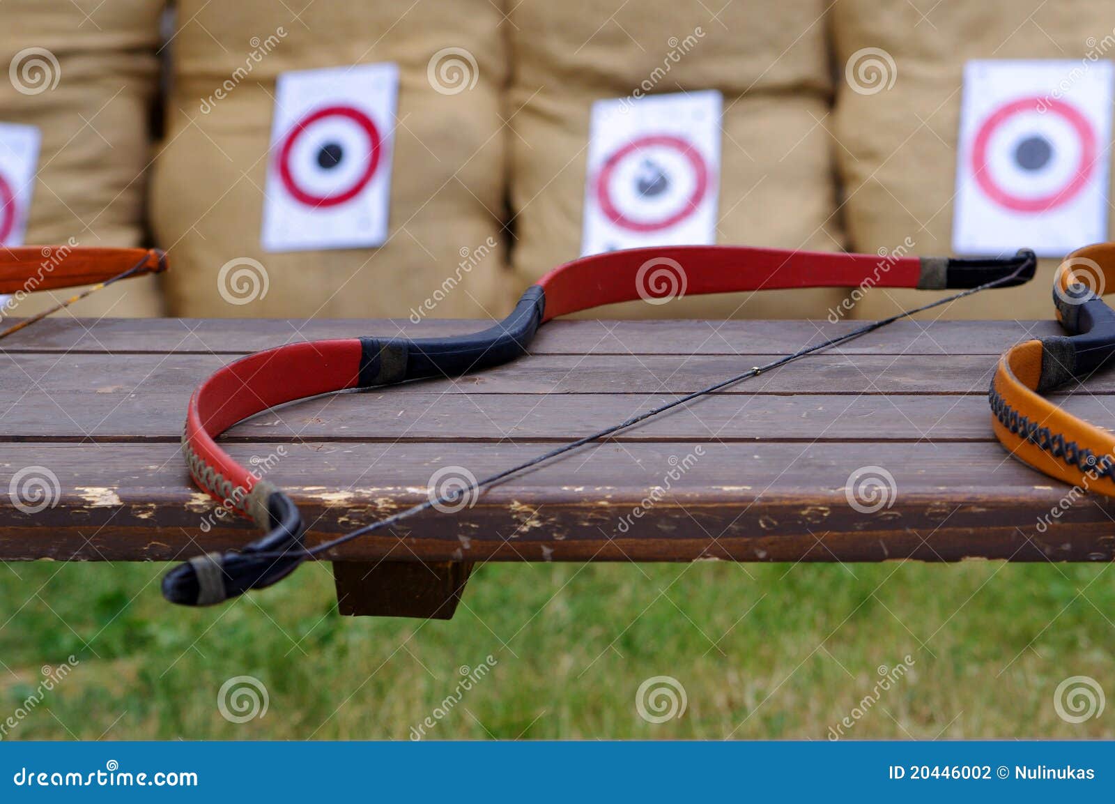 Bow and target stock photo. Image of shot, arrow, sport - 20446002