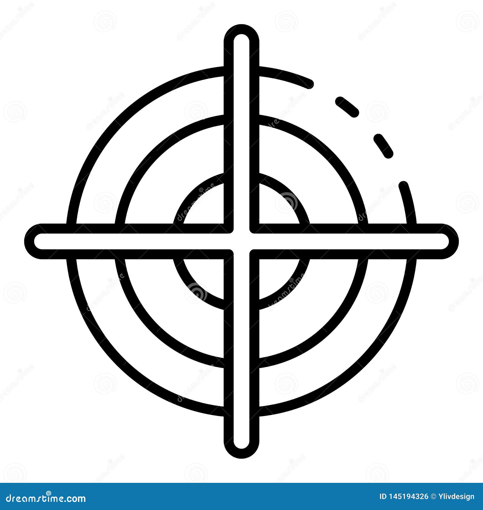 Bow Target Icon, Outline Style Stock Vector - Illustration of efficient ...