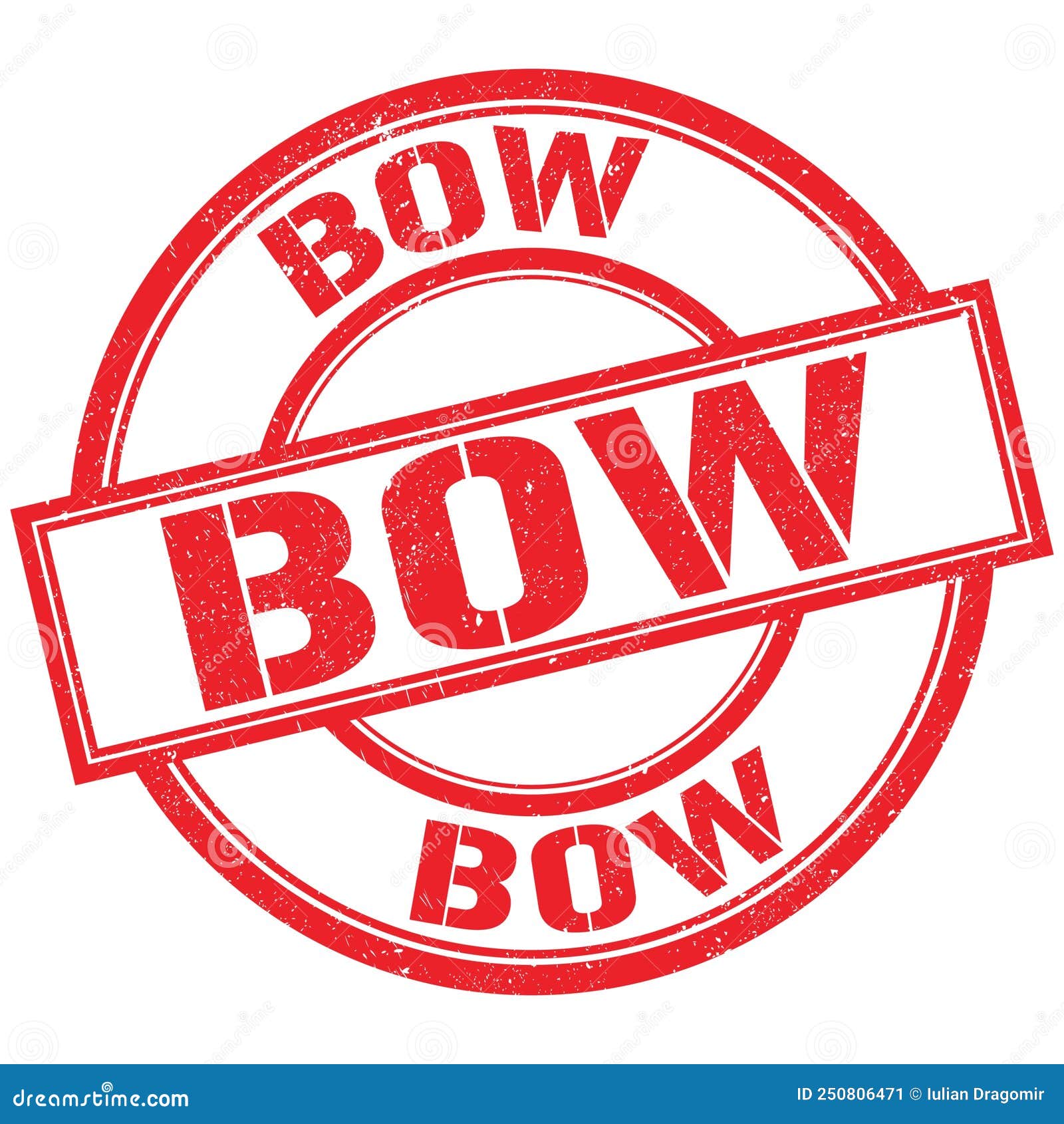 BOW Text Written on Red Stamp Sign Stock Illustration - Illustration of ...