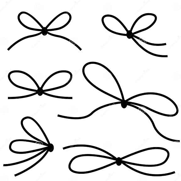 Bow thread set stock vector. Illustration of isolated - 78888705