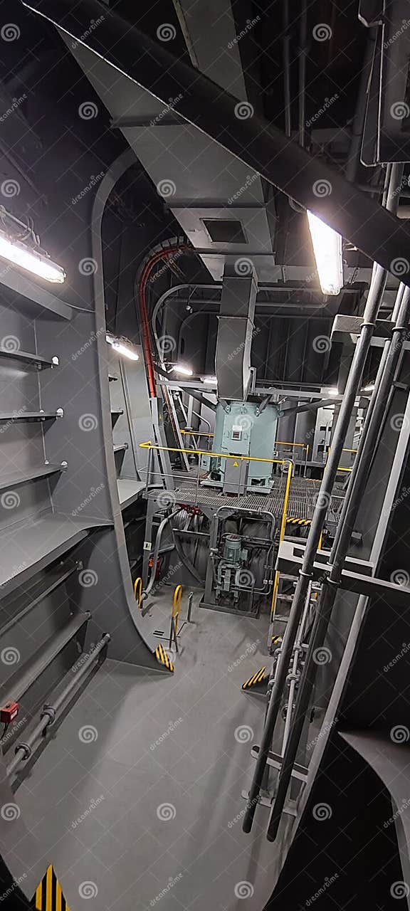 Bow Thruster Room on Large Container Vessel Stock Image - Image of ...